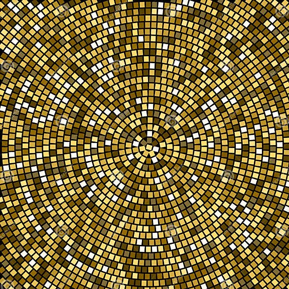 Radial Tile Mosaic Design Background Pattern Vector. EPS 10 Stock ...