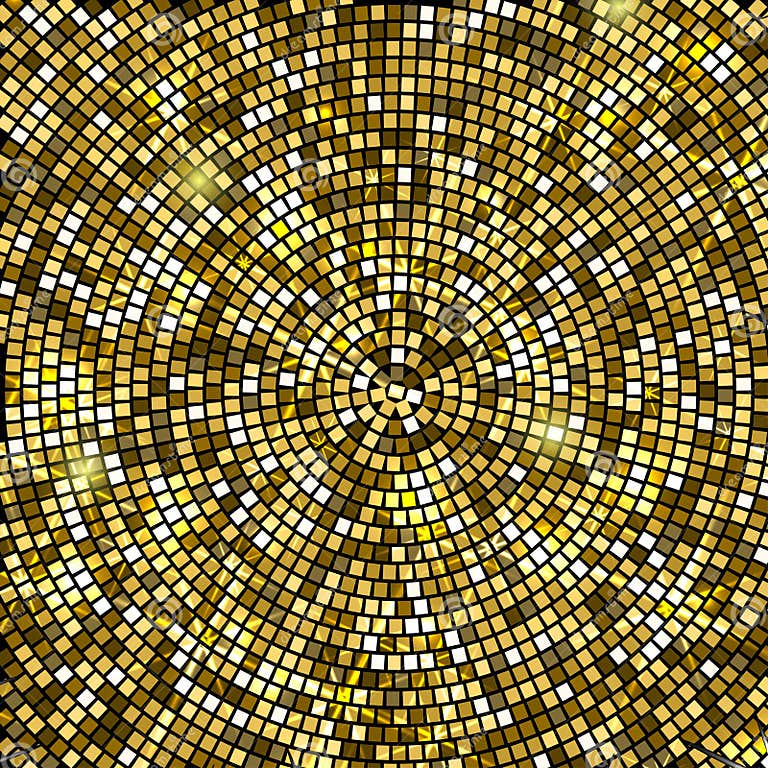 Radial Tile Mosaic Design Background Pattern Vector. EPS 10 Stock ...