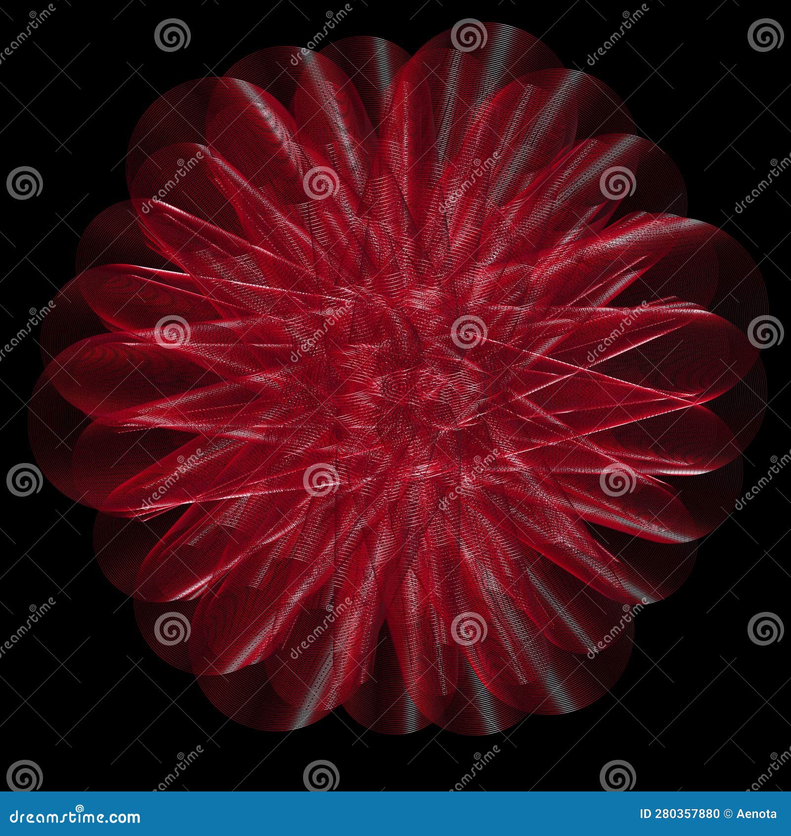 Radial Tubular Vector Abstract Flower Stock Vector - Illustration of ...