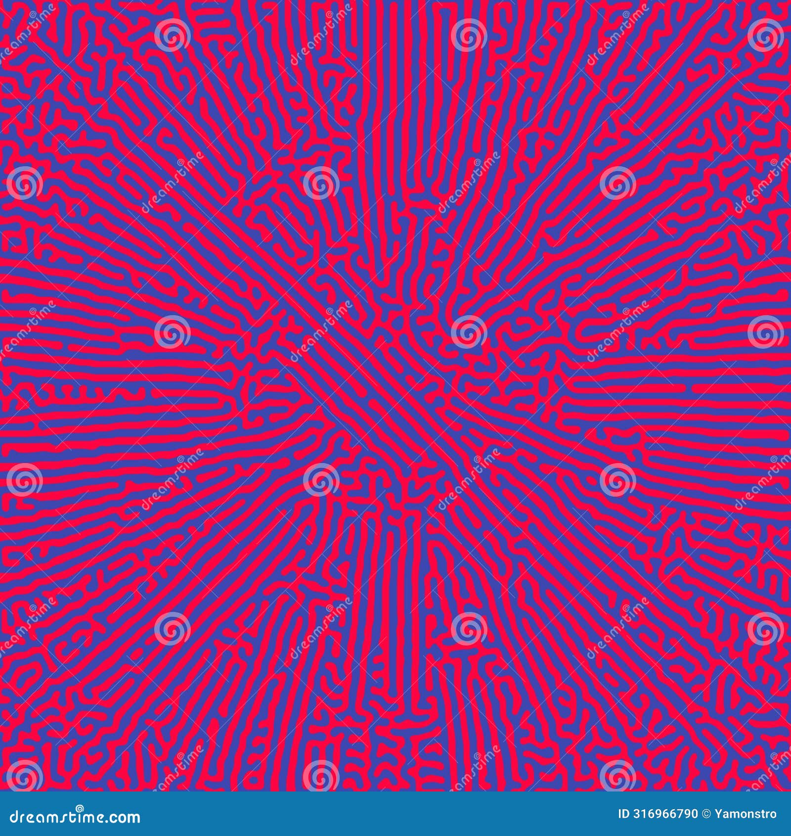 Radial Turing Pattern Reaction Diffusion Texture Vector Red Blue ...