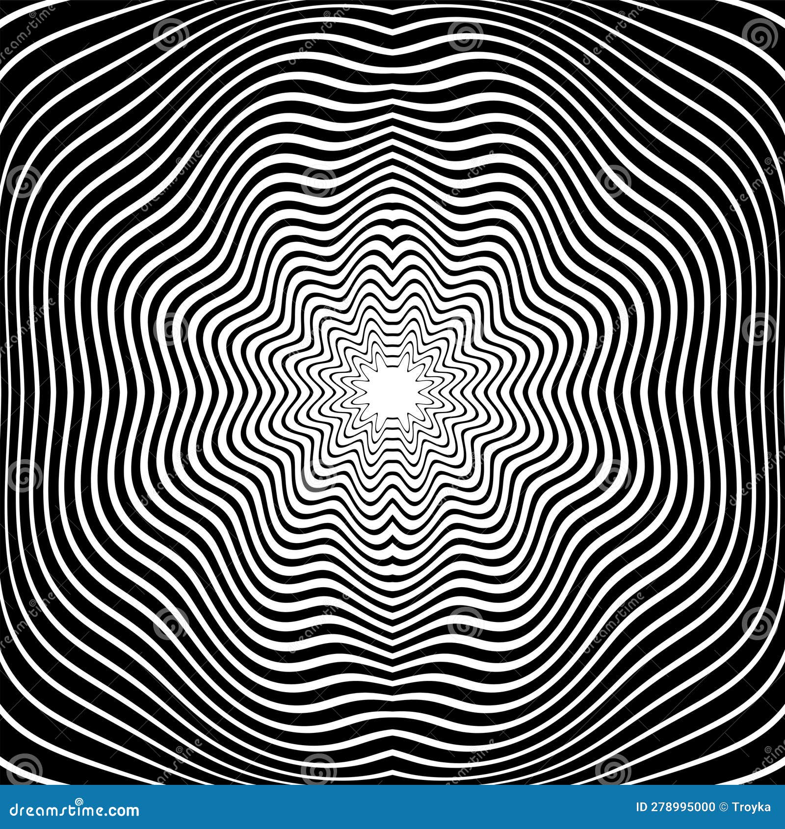 Radial Wavy Colorful Rays Diverge From The Golden Star. Watercolor ...