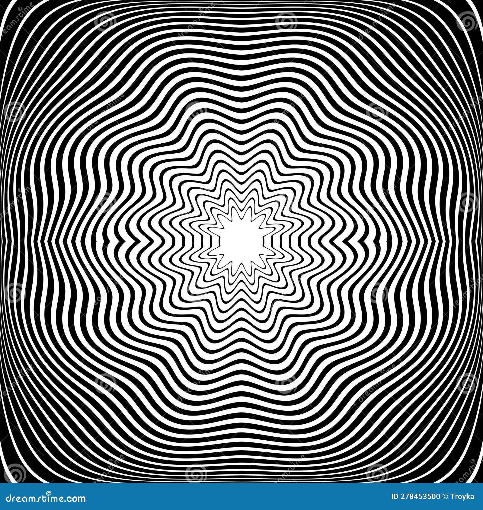 Radial Wavy Colorful Rays Diverge From The Golden Star. Watercolor ...