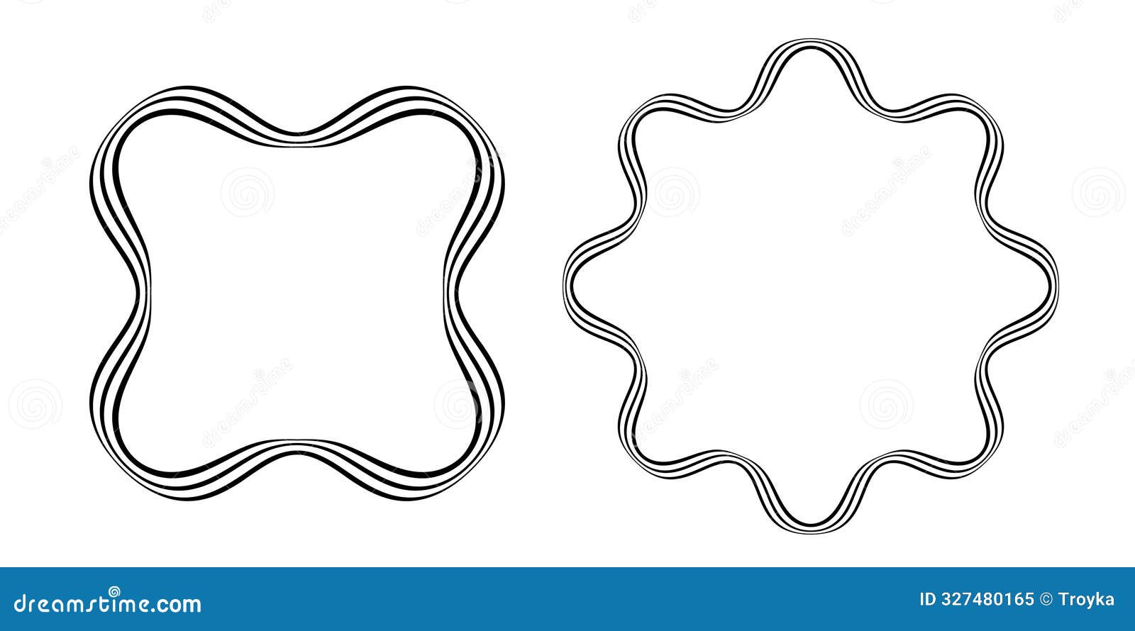 Radial Wavy Lines Patterns for Decorative Frames and Borders Stock ...