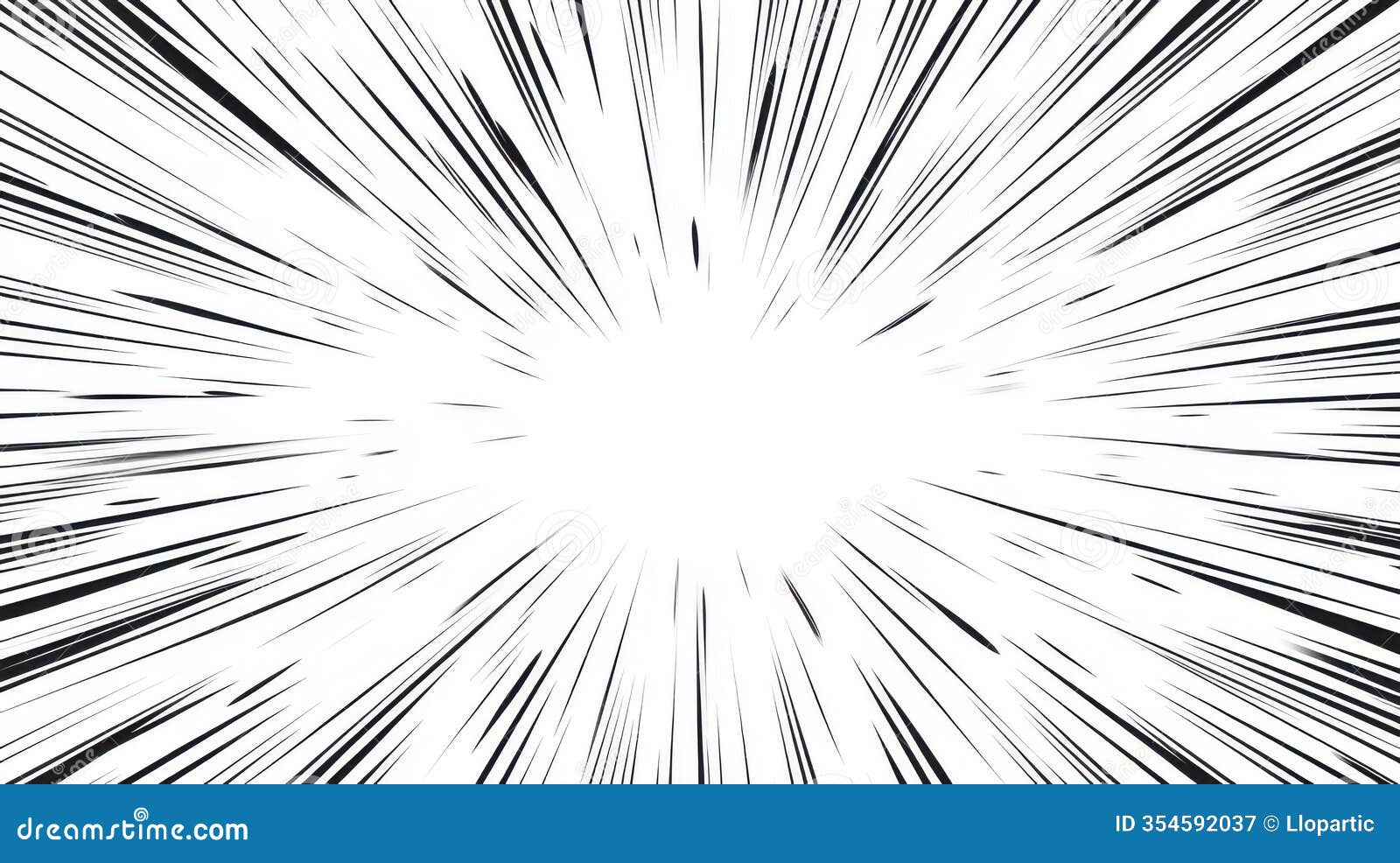 Radial Zoom Speed Lines Effect Exploding from White Center Background ...