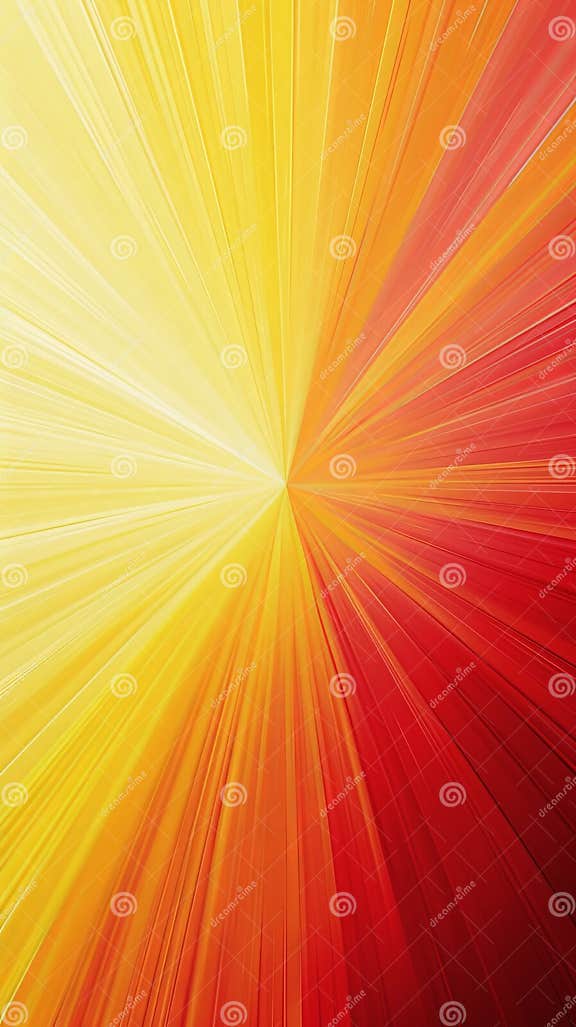 Radiant Abstract Background with Yellow and Red Rays Stock Illustration ...