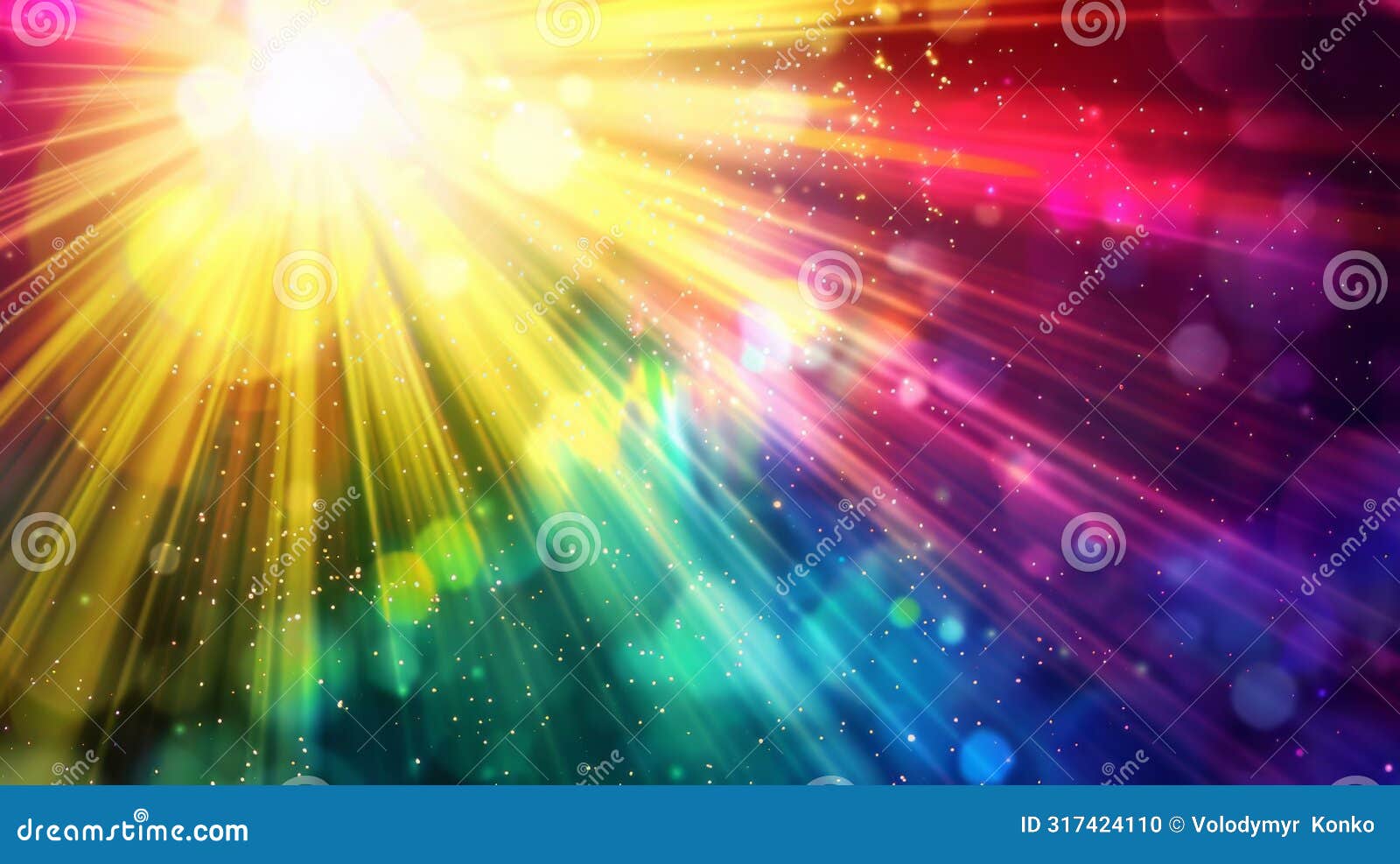 Radiant Abstract Light Rays with Vibrant Colors Stock Photo - Image of ...