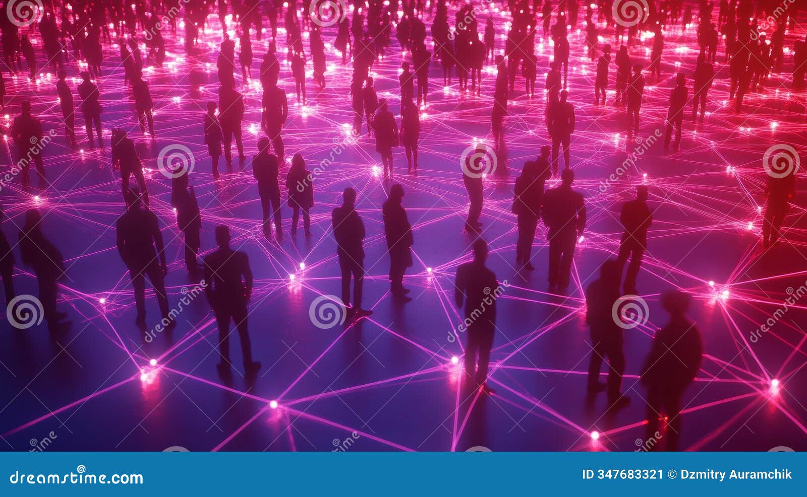 A Radiant Array of Connected Figures Depicts a Global Community or ...