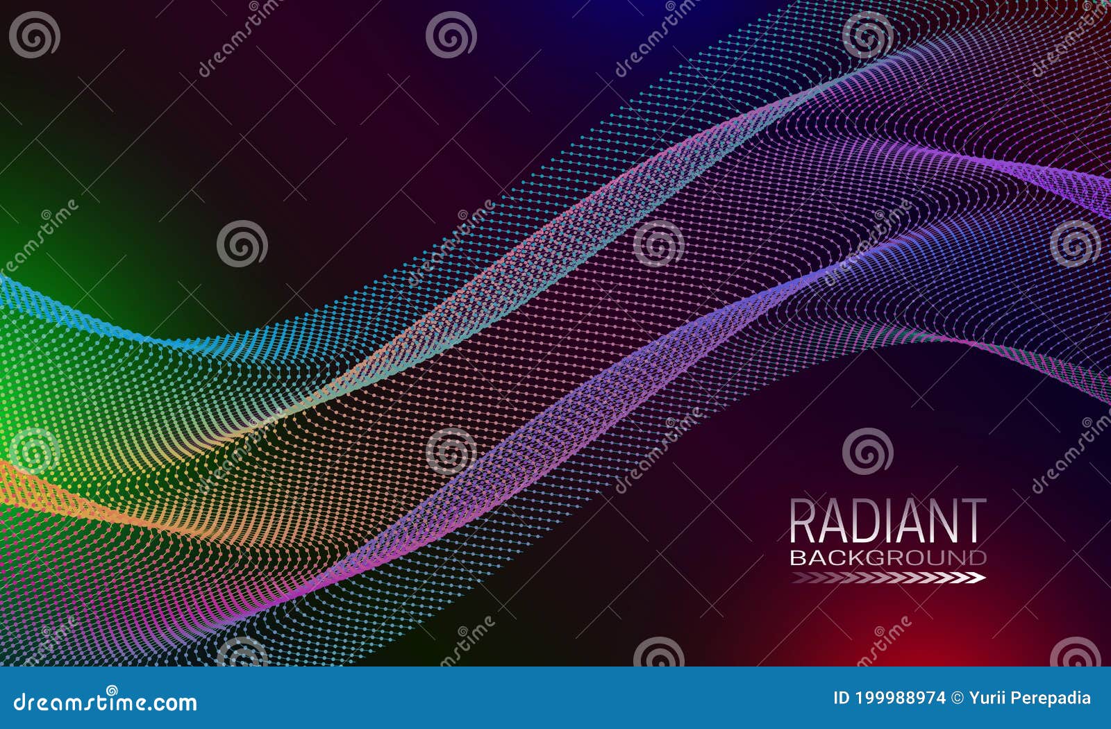 Radiant Background Design with Multicoloured Dots and Lines Stream ...