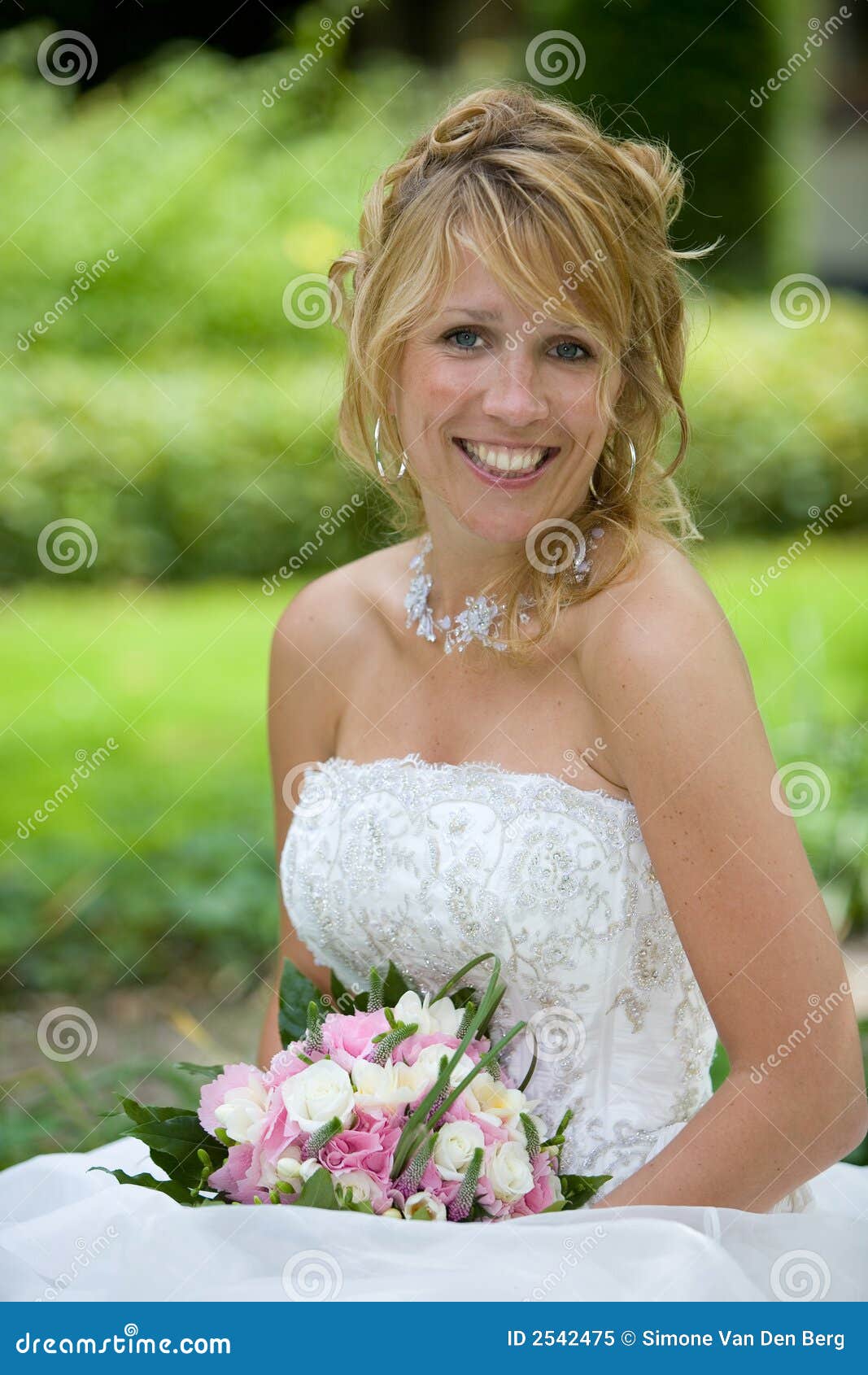 Radiant blond bride stock image. Image of smile, caucasian - 2542475