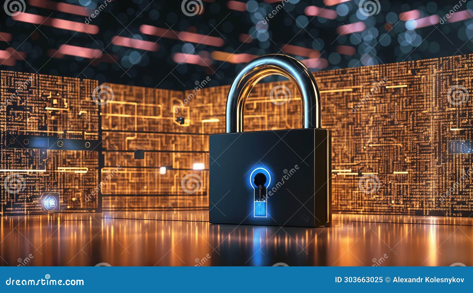 Illuminated Fortification: the Glowing Blue Padlock in Digital Citadel ...