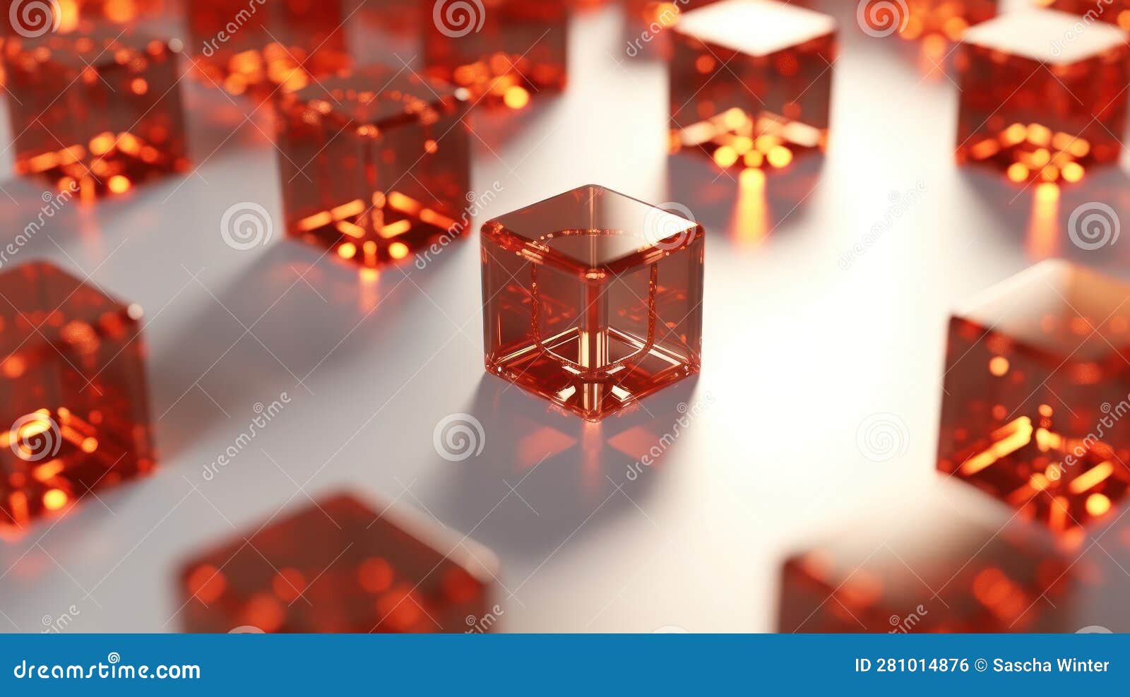 Radiant Connections: Small Metallic Dark Orange Cubes in a Fiber Optic ...