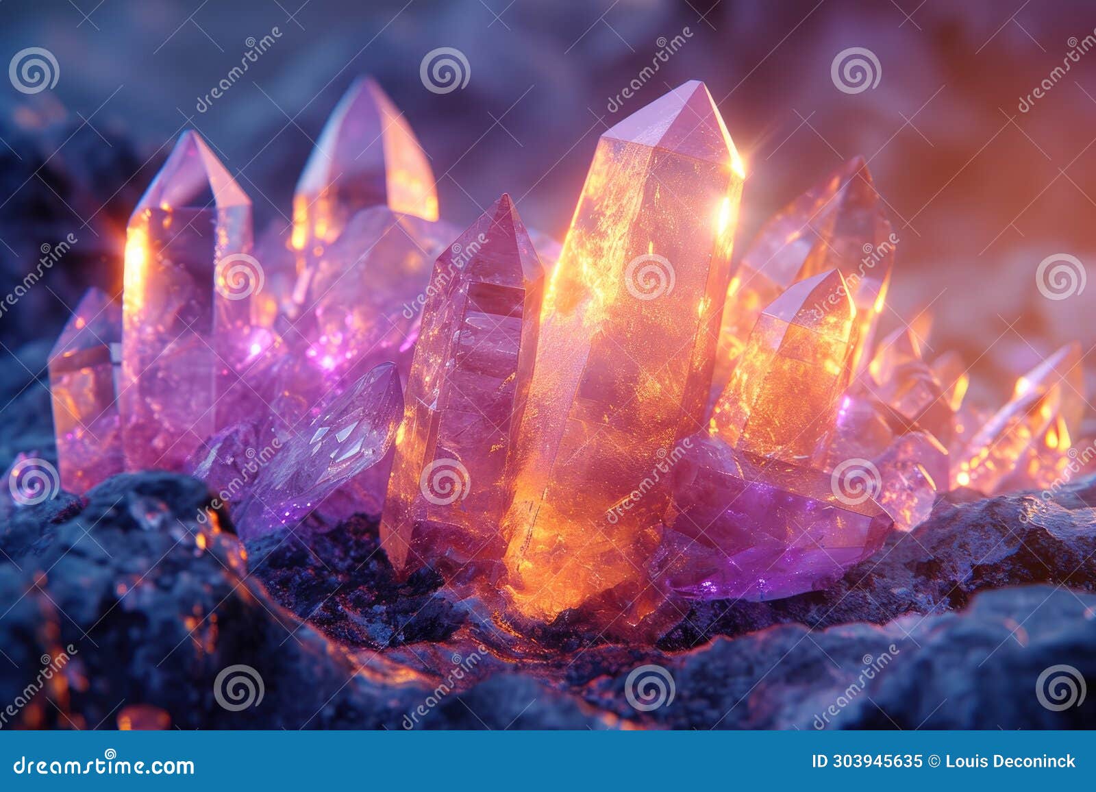 Radiant Crystal Shards stock illustration. Illustration of display ...