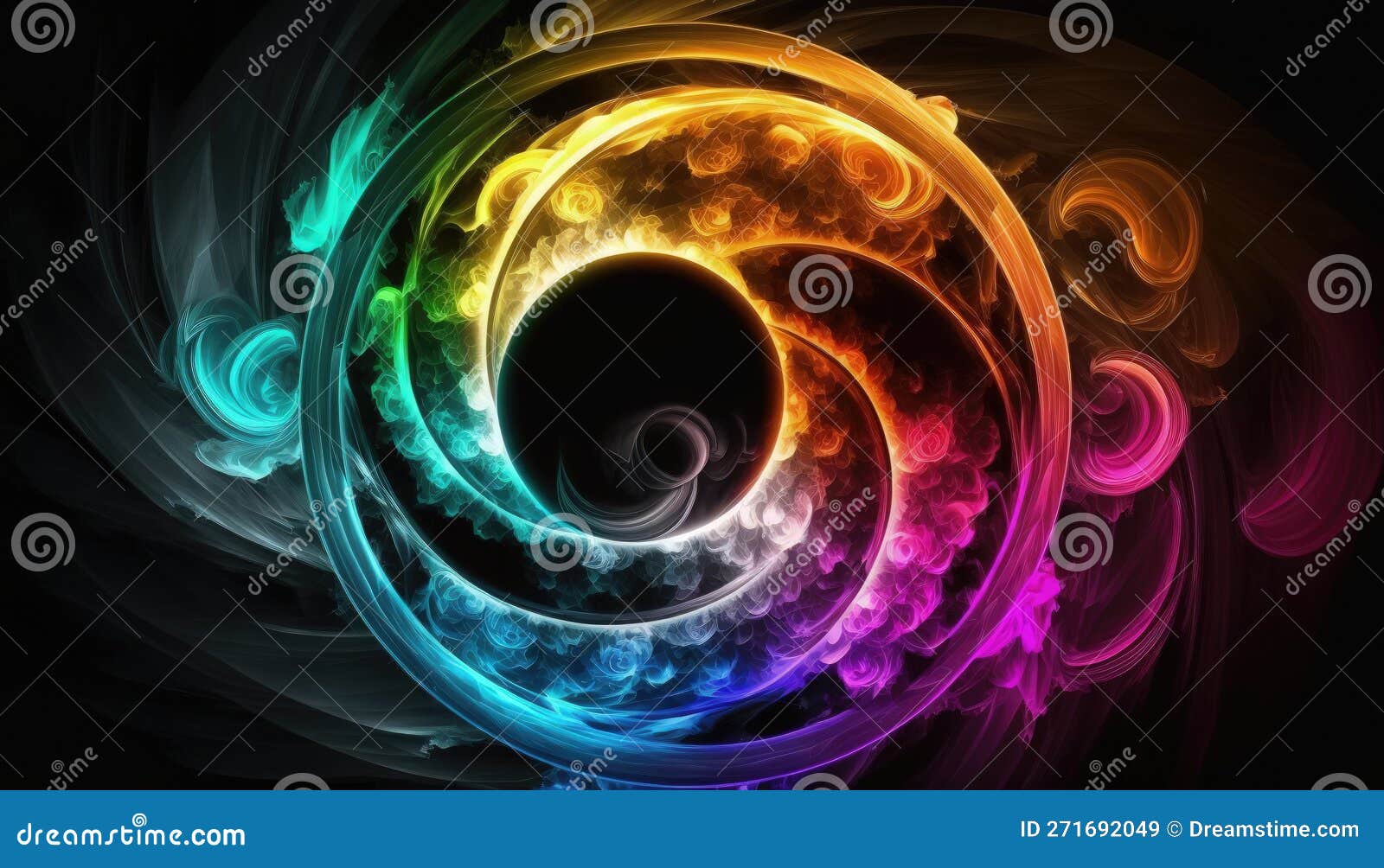 Radiant Elements in Conflict, Circle Smoke and Abstract Geometry Stock ...