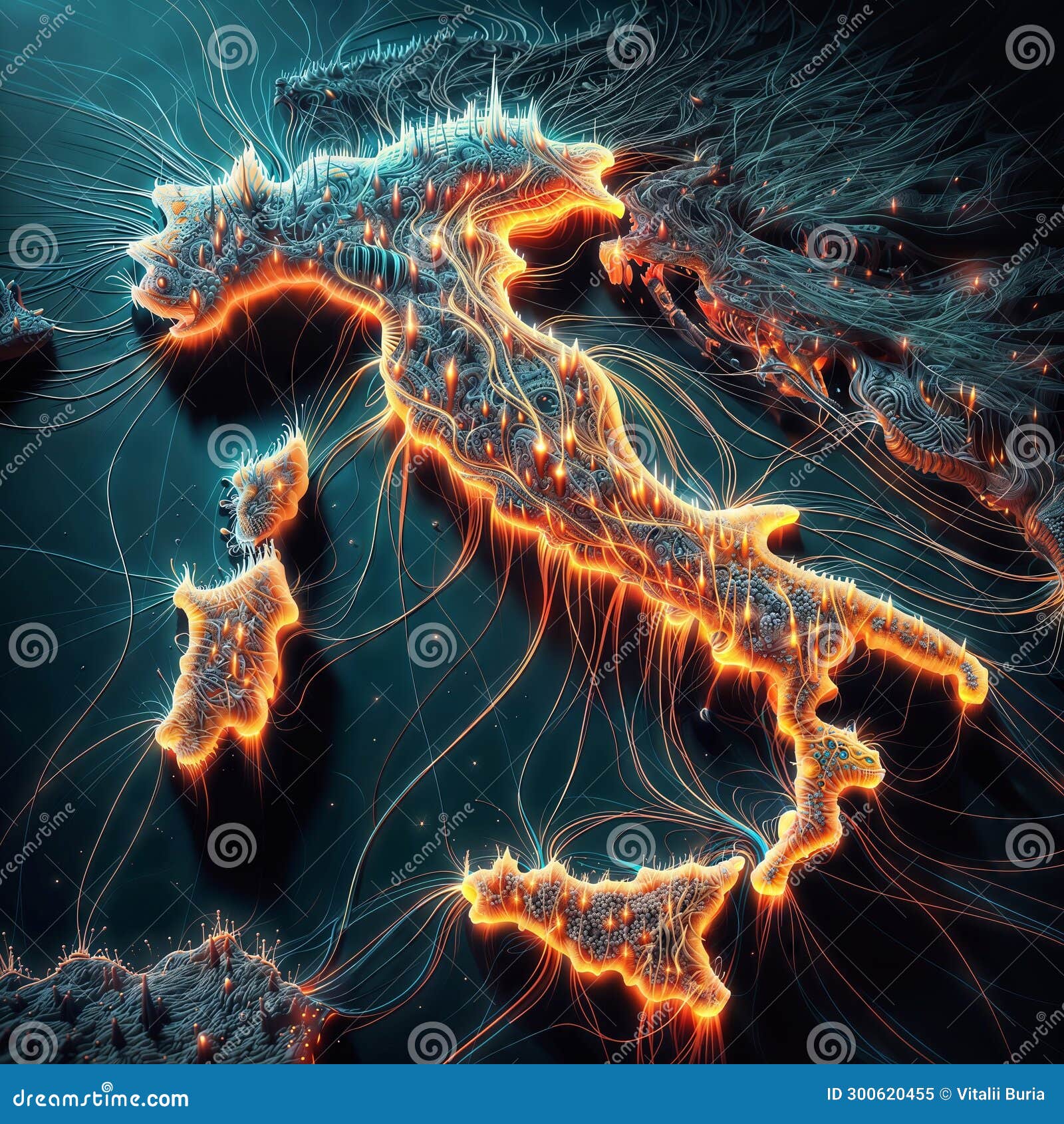 Radiant Energy in Italy S Electric Grid Display, Generative Ai Stock ...