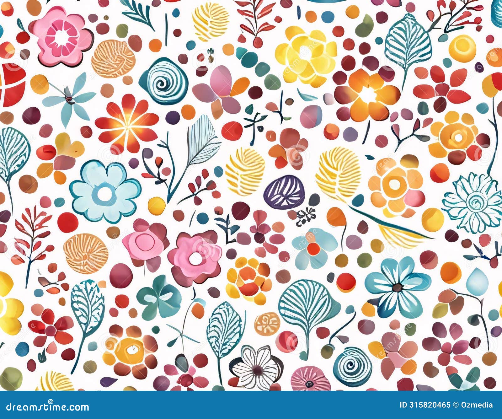 Radiant Floral Design with Bold Colors and Complex Patterns, Generative ...