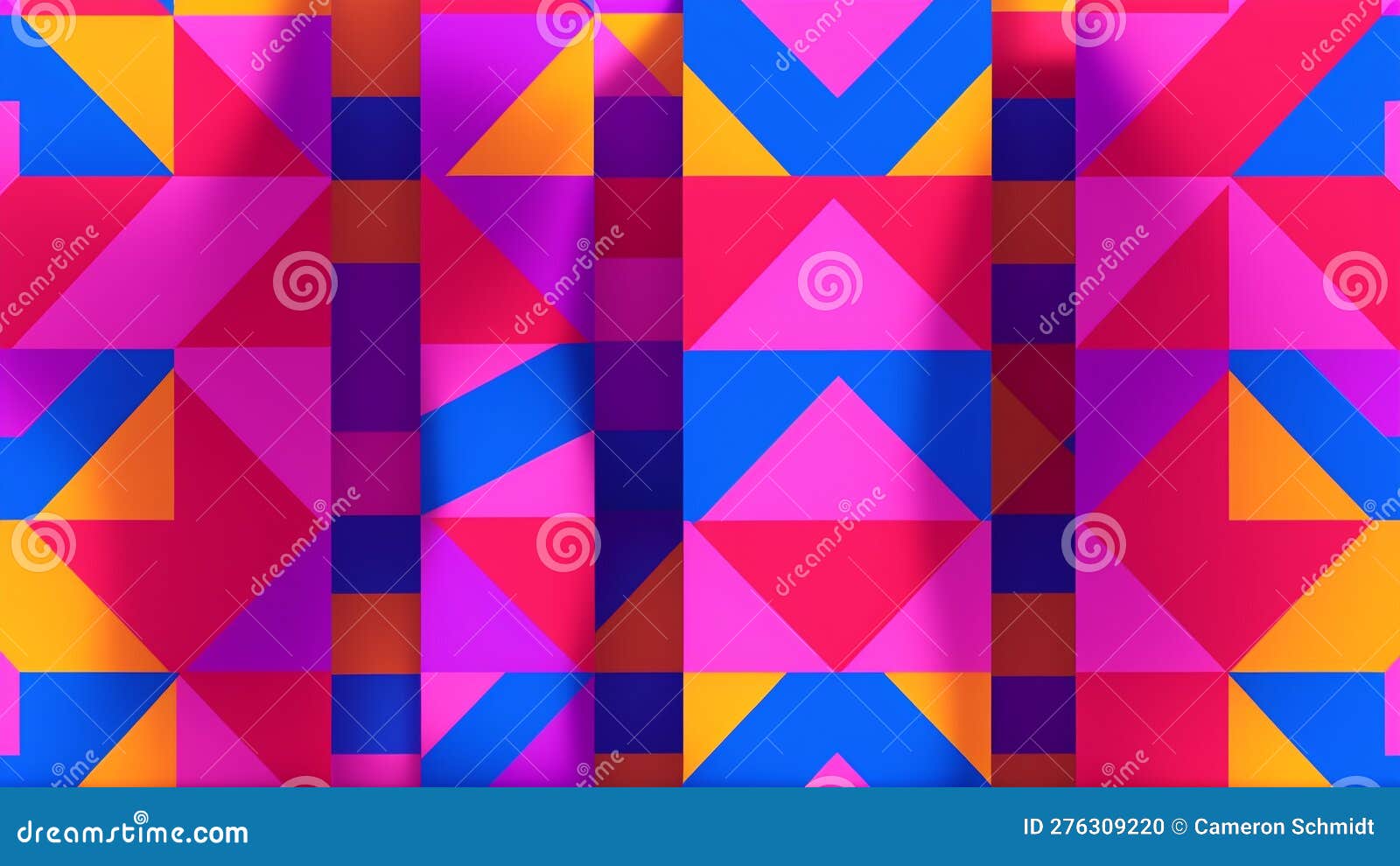 A Radiant Geometric Pattern with a Bright Red, Blue, and Yellow ...