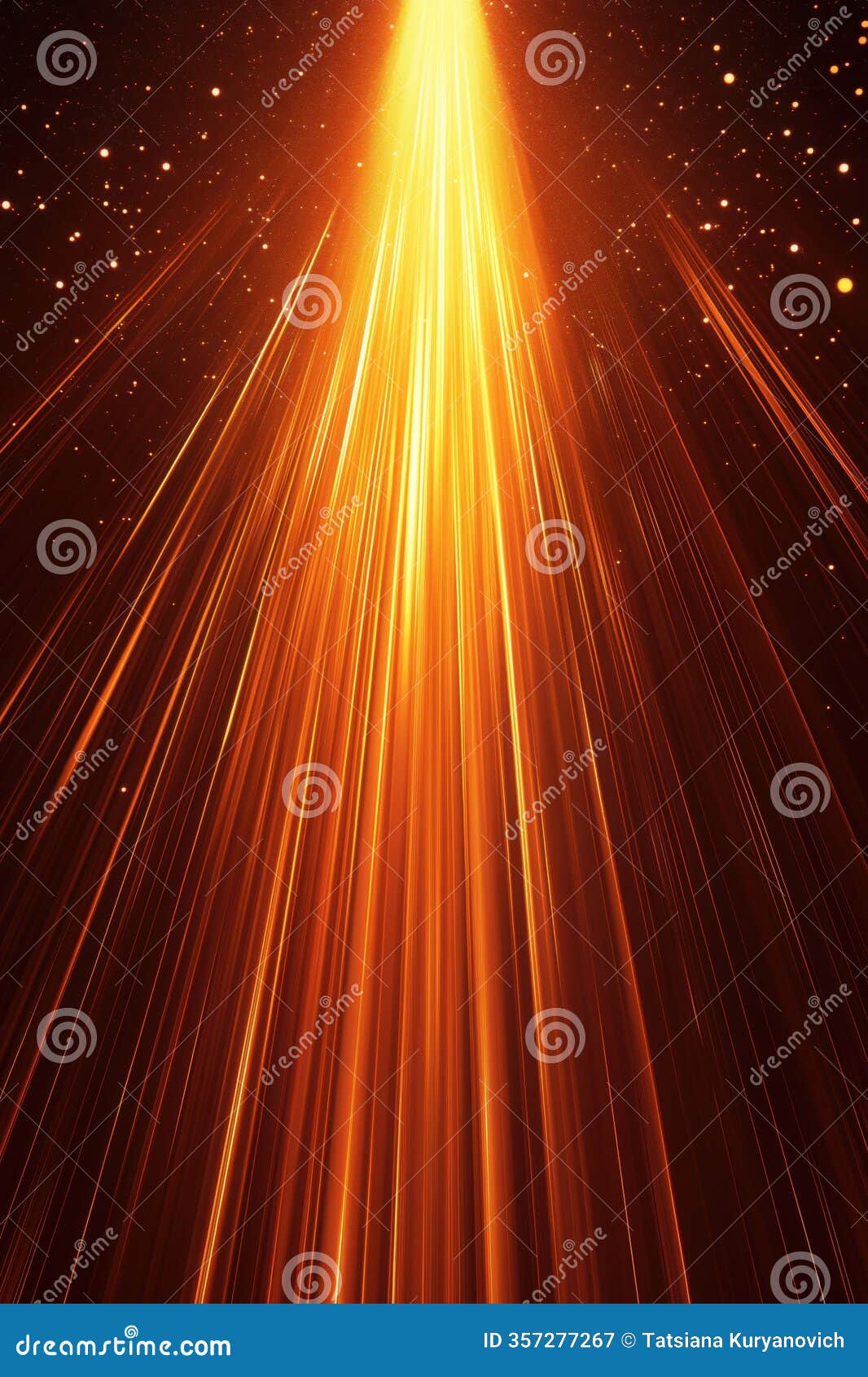 Radiant Golden Light Beams Emanating from a Central Point, Creating a ...