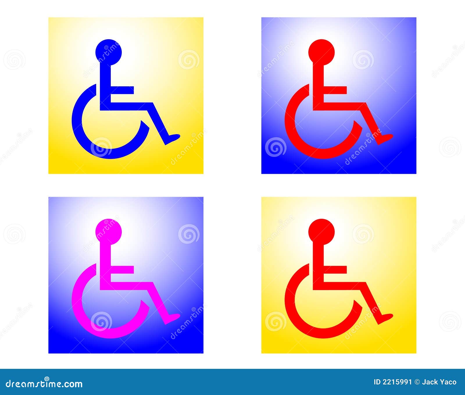 Radiant Handicapped Signs Cartoon Vector | CartoonDealer.com #2215991