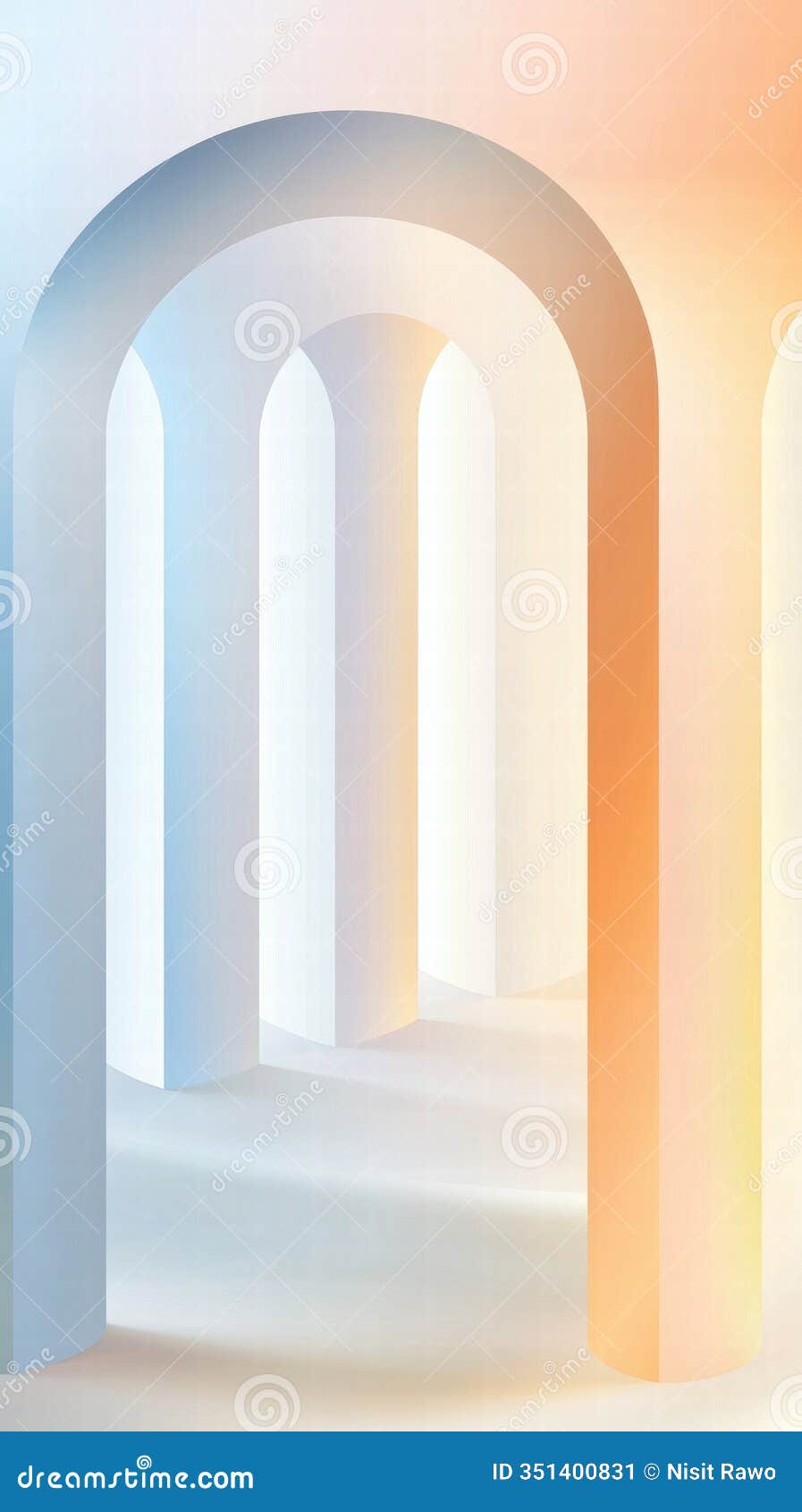 Radiant Holographic Arches with Cascading Light in a Vertically ...