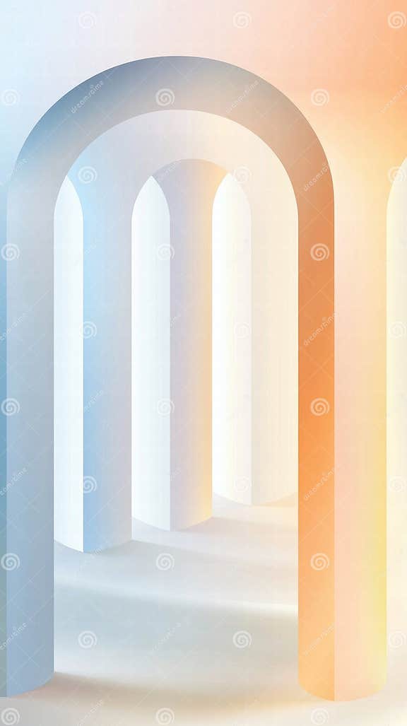 Radiant Holographic Arches with Cascading Light in a Vertically ...