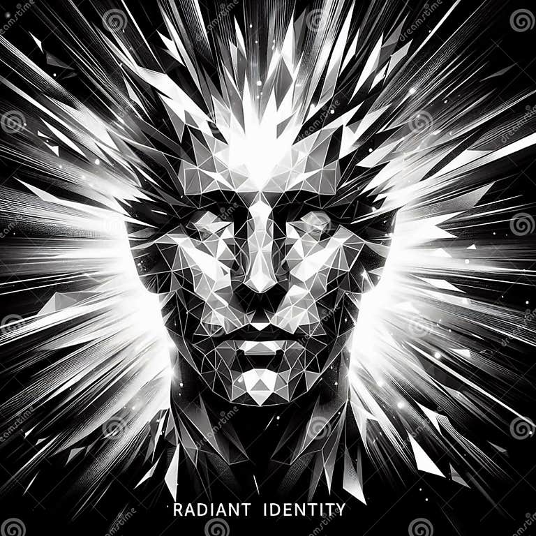 Radiant Identity: a Black and White Illustration Stock Illustration ... Radiant Identity: a Black and White Illustration Stock Illustration ...