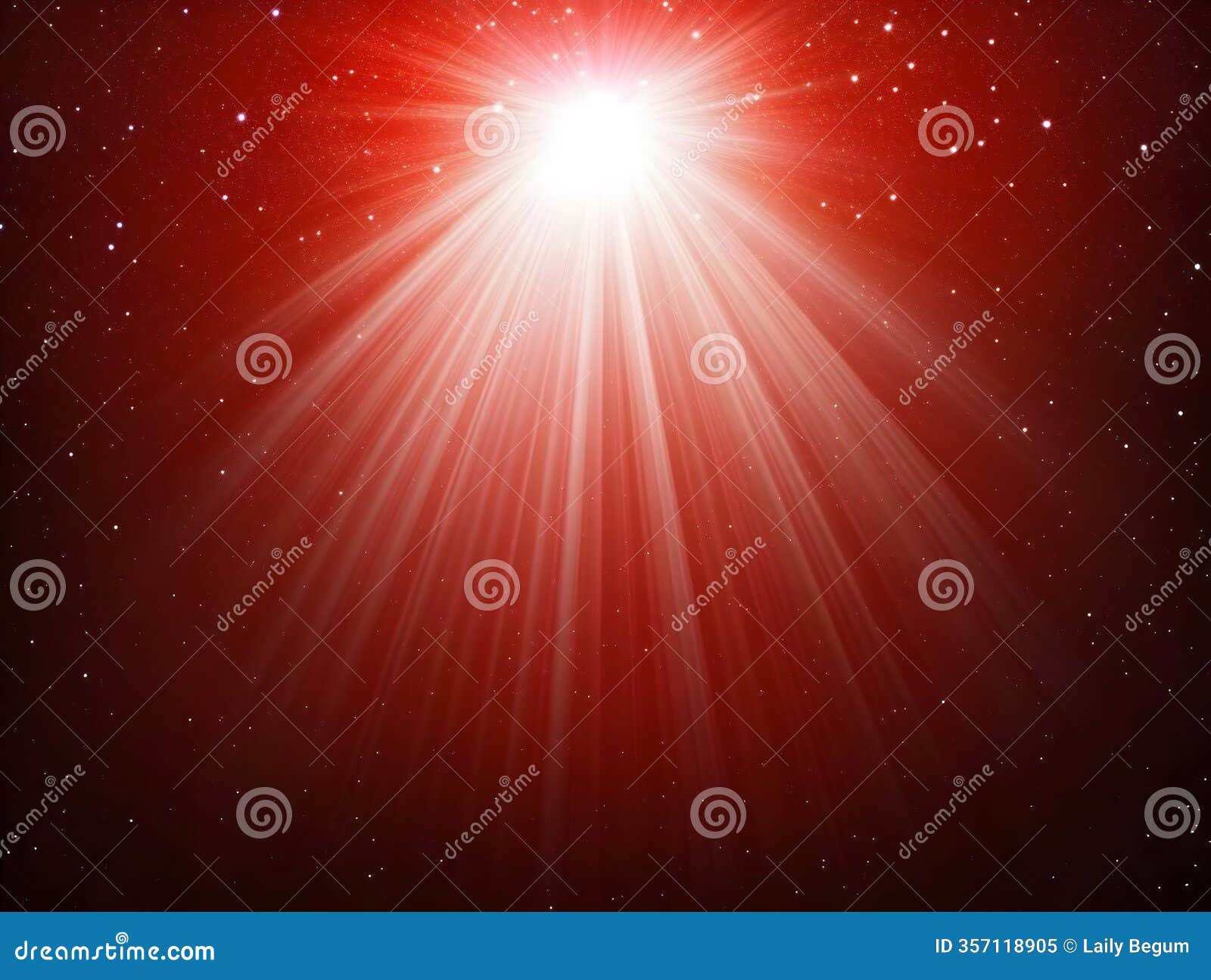 Radiant Light Rays Starry Night Red Background Royalty Free Image Stock ...