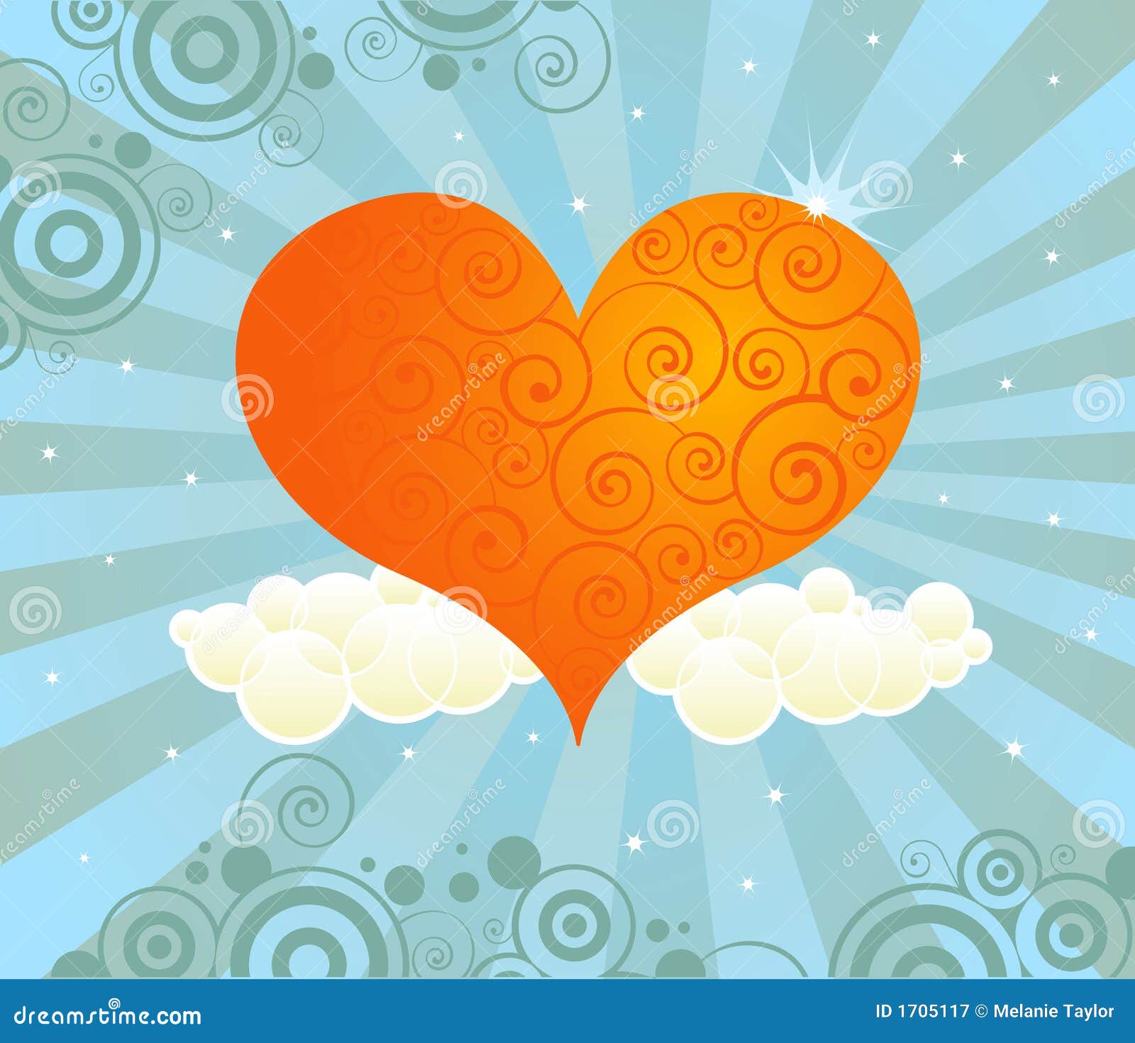 Radiant Love stock vector. Illustration of circle, create - 1705117
