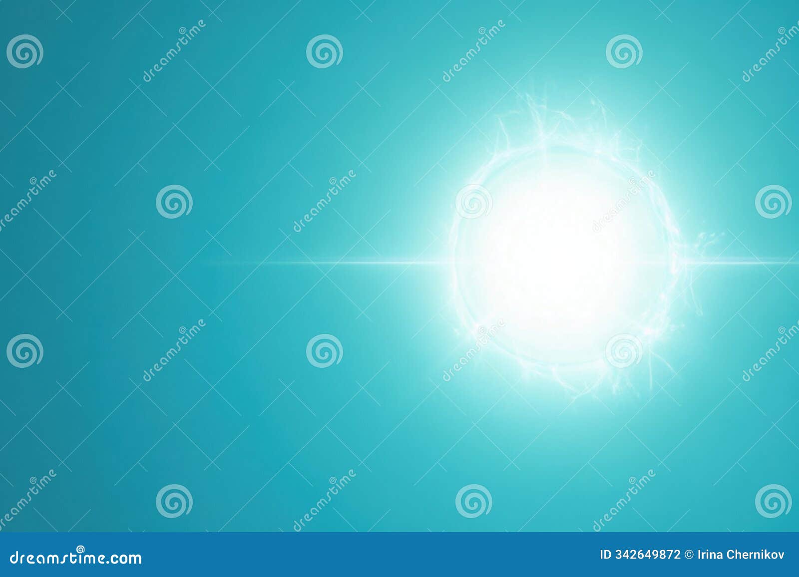 Radiant Magic Sphere on Teal Background for Modern Design and ...
