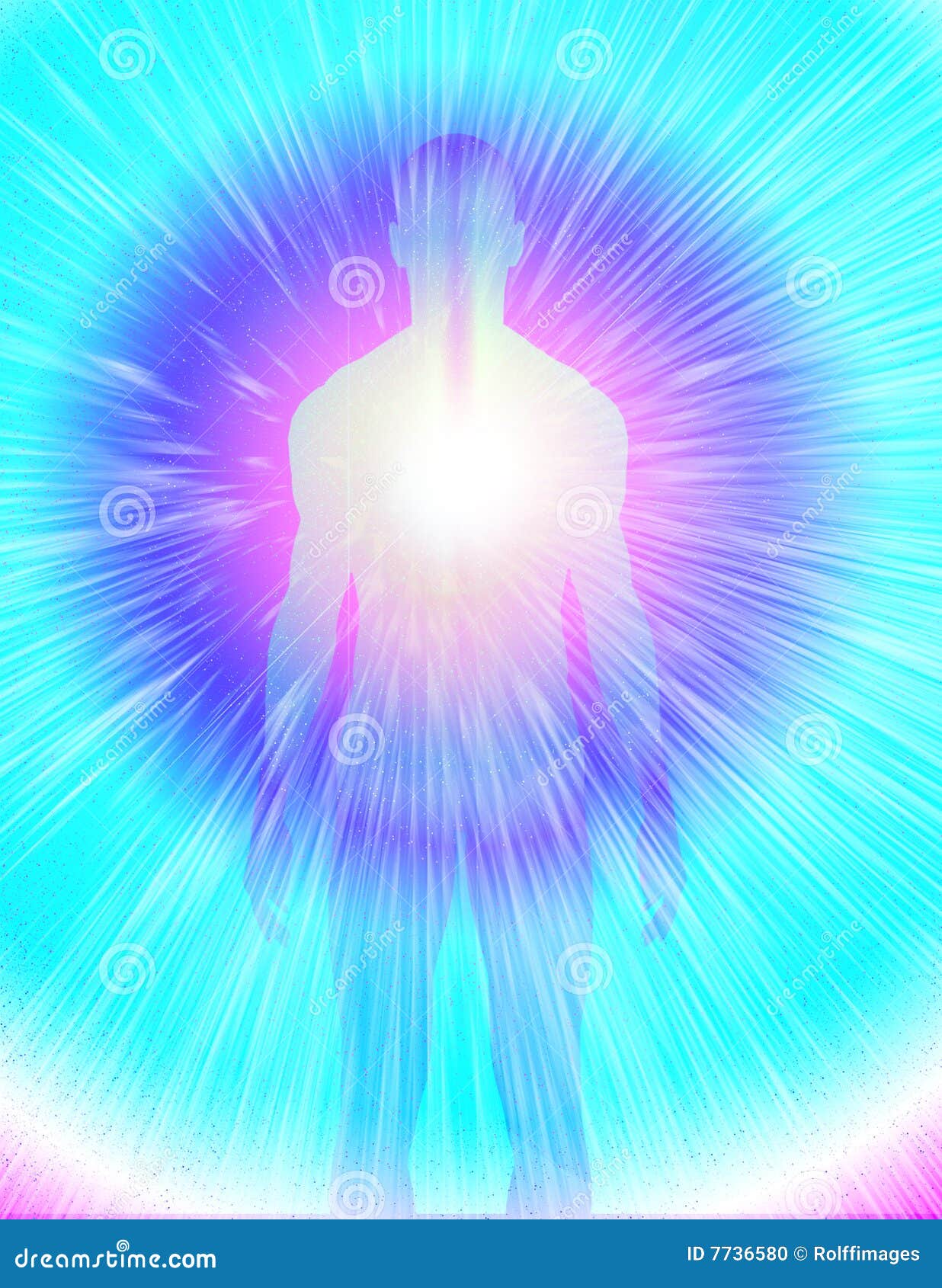 Radiant Man stock illustration. Illustration of digital - 7736580