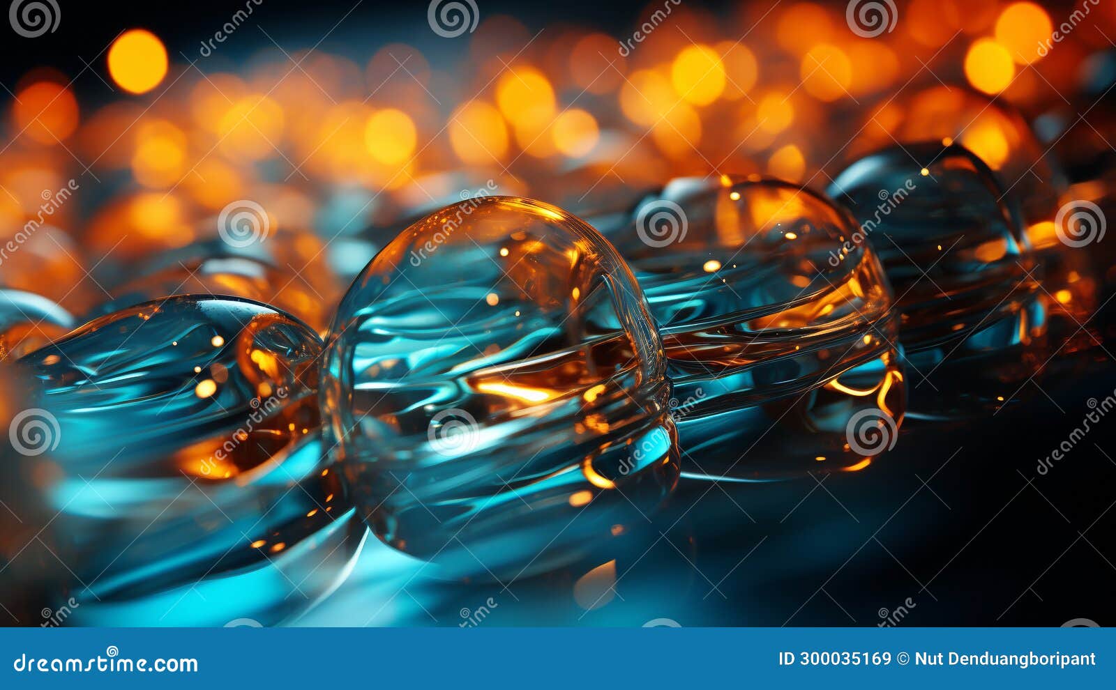 Radiant Neon Teal and Atomic Orange Abstract Lights Pattern Stock Image ...
