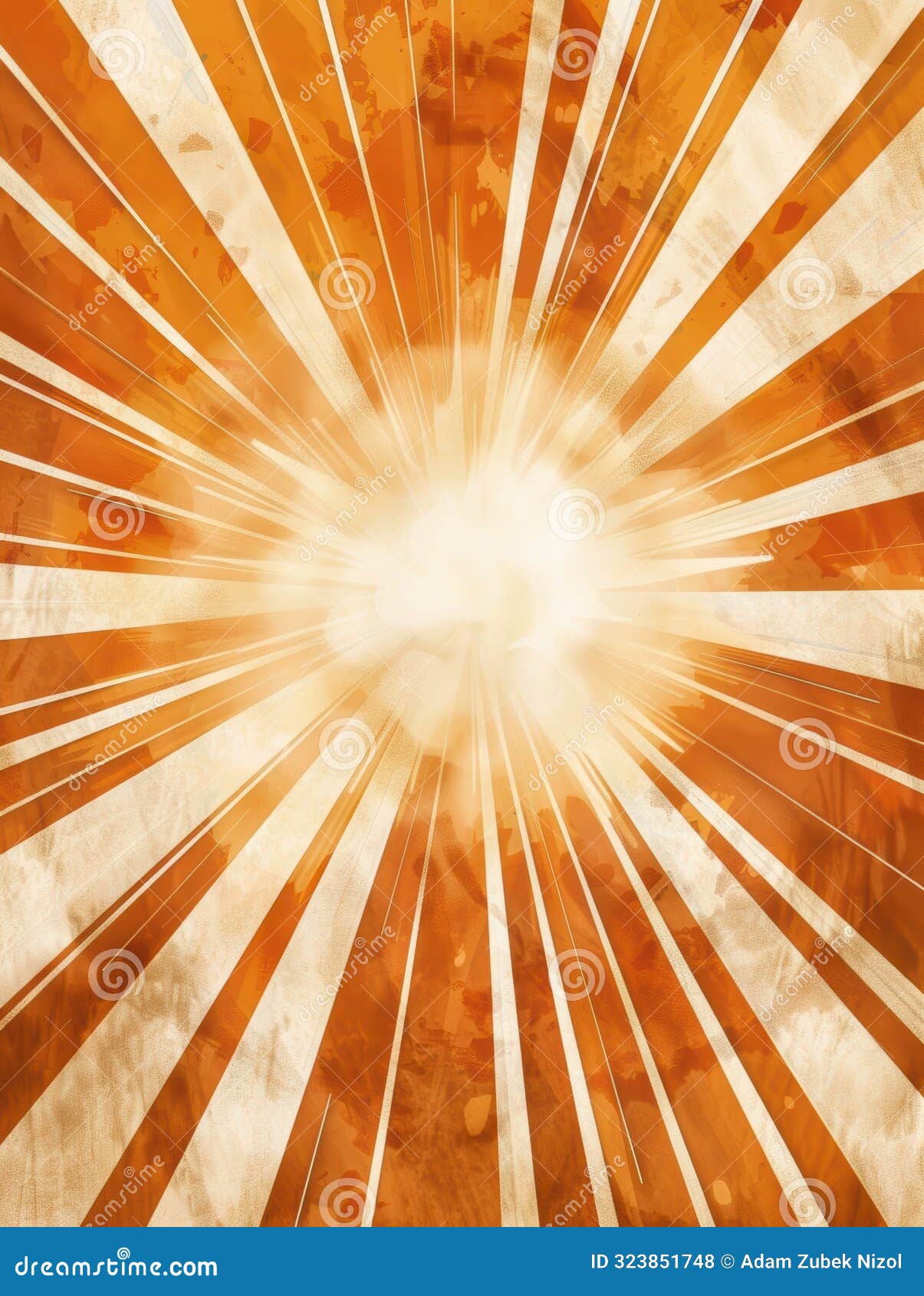 Radiant Orange Sunburst Background Stock Illustration - Illustration of ...