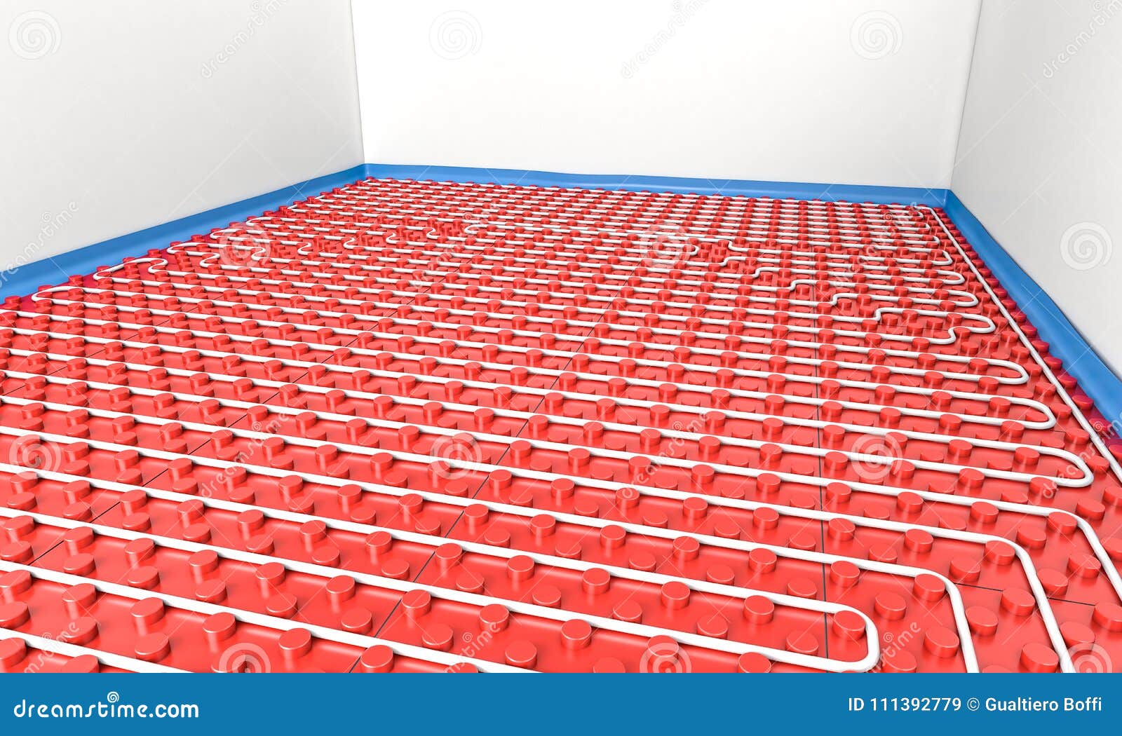 Radiant panel on floor stock illustration. Illustration of cooling ...