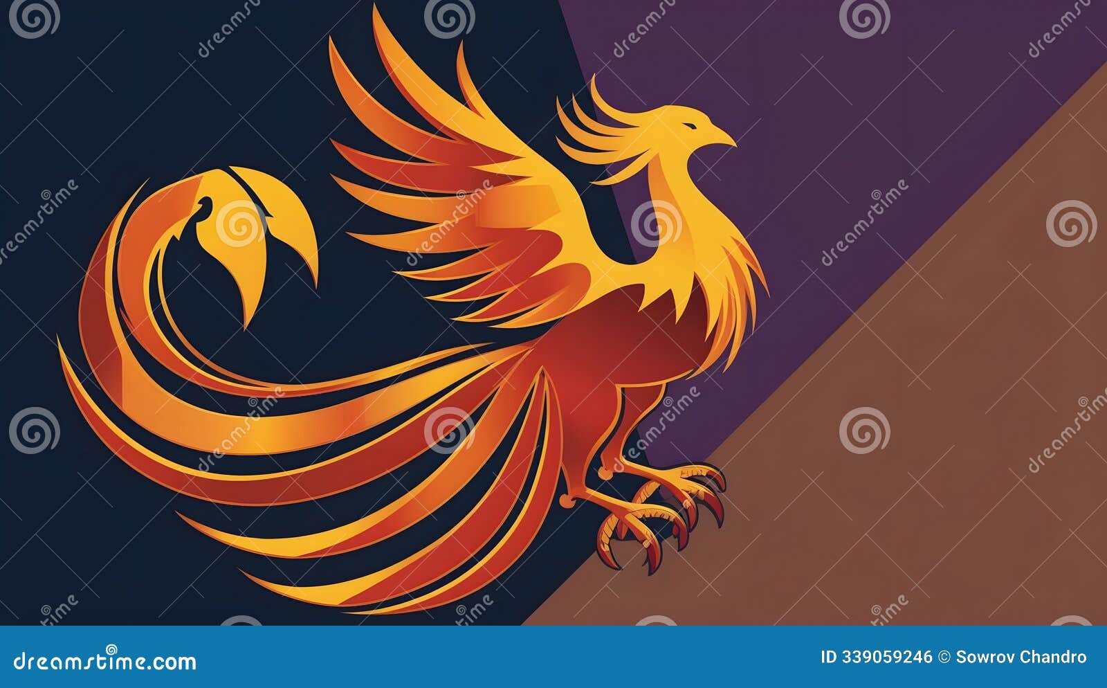 Radiant Phoenix Vector Silhouette. Stock Illustration - Illustration of ...