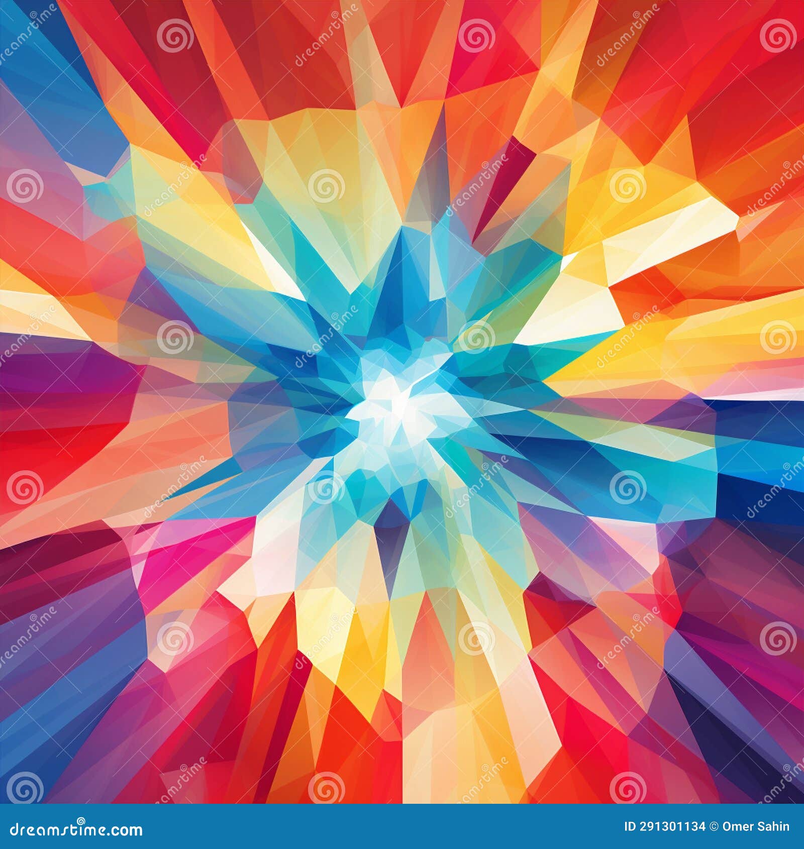 Radiant Polygons: a Radiant Burst of Interlocking Shapes Stock ...