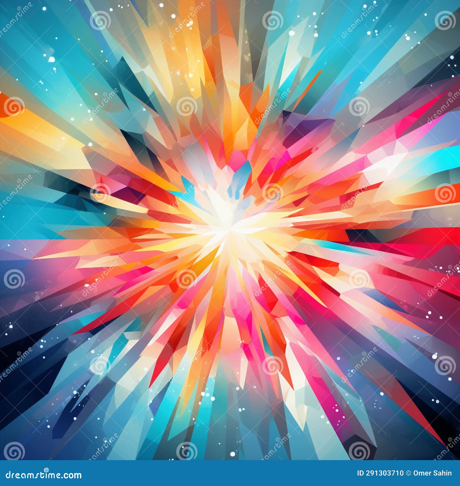 Radiant Polygons: a Radiant Burst of Interlocking Shapes Stock ...