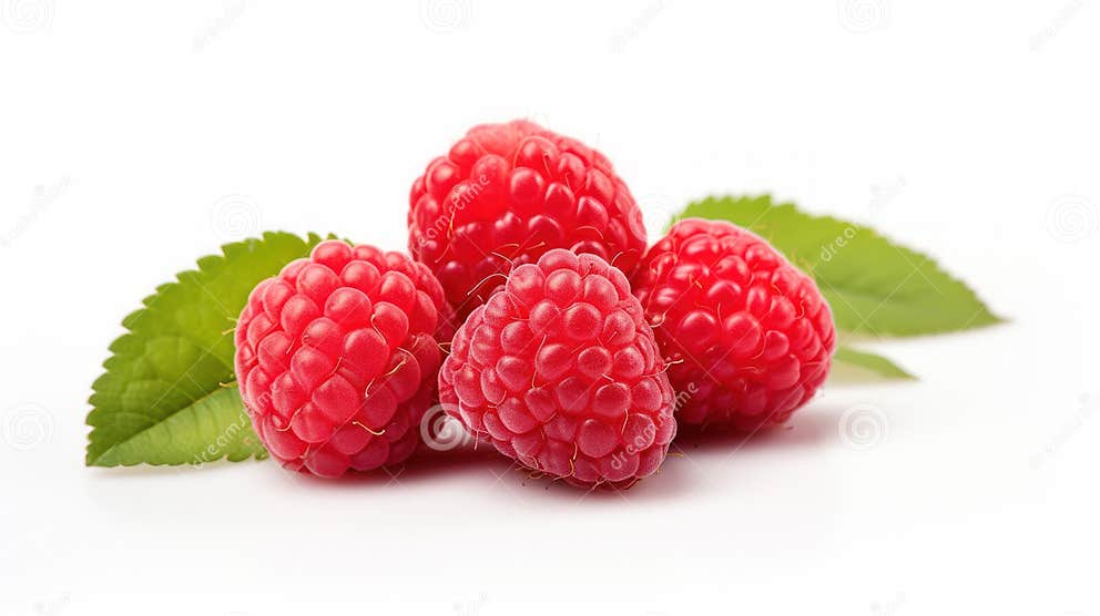 Radiant Raspberry: a Vivid Delight on White Stock Illustration ...