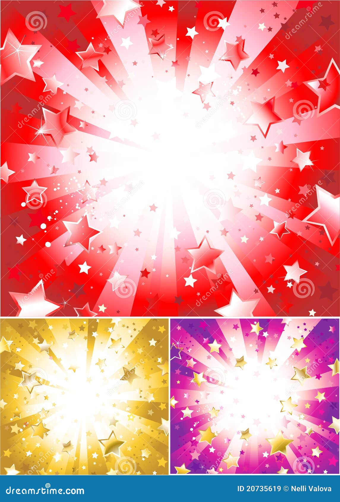 Radiant Red Background with Stars Stock Vector - Illustration of ...