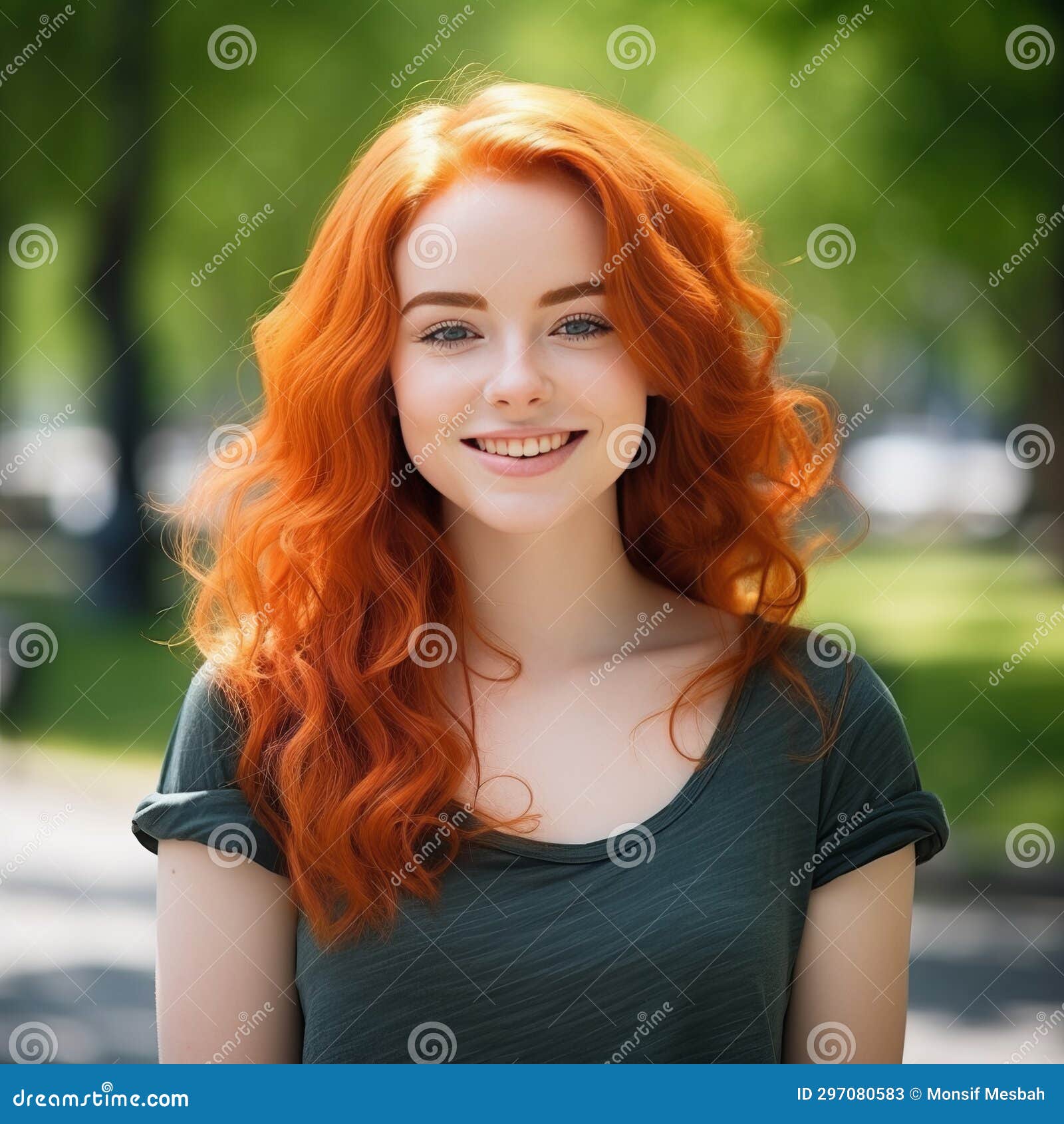 Radiant Red The Infectious Smile Of A Young Girl Stock Illustration