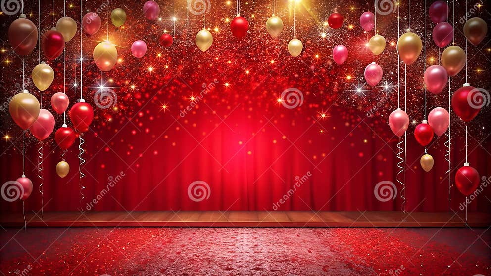 Radiant Ruby Birthday Bash: a Bold and Festive Backdrop AI Generated ...