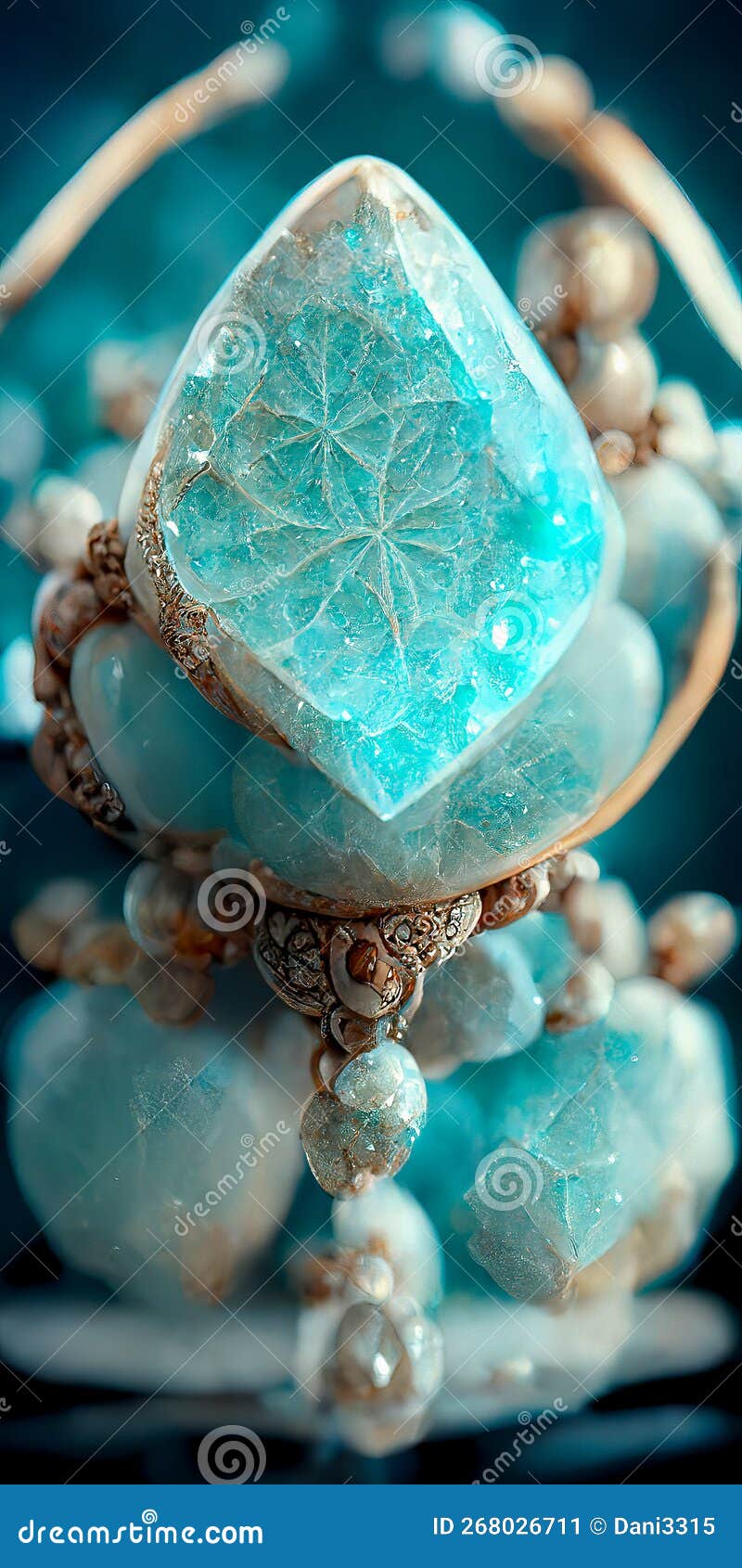 Radiant Sky-Blue Larimar Stones Background Stock Illustration ...