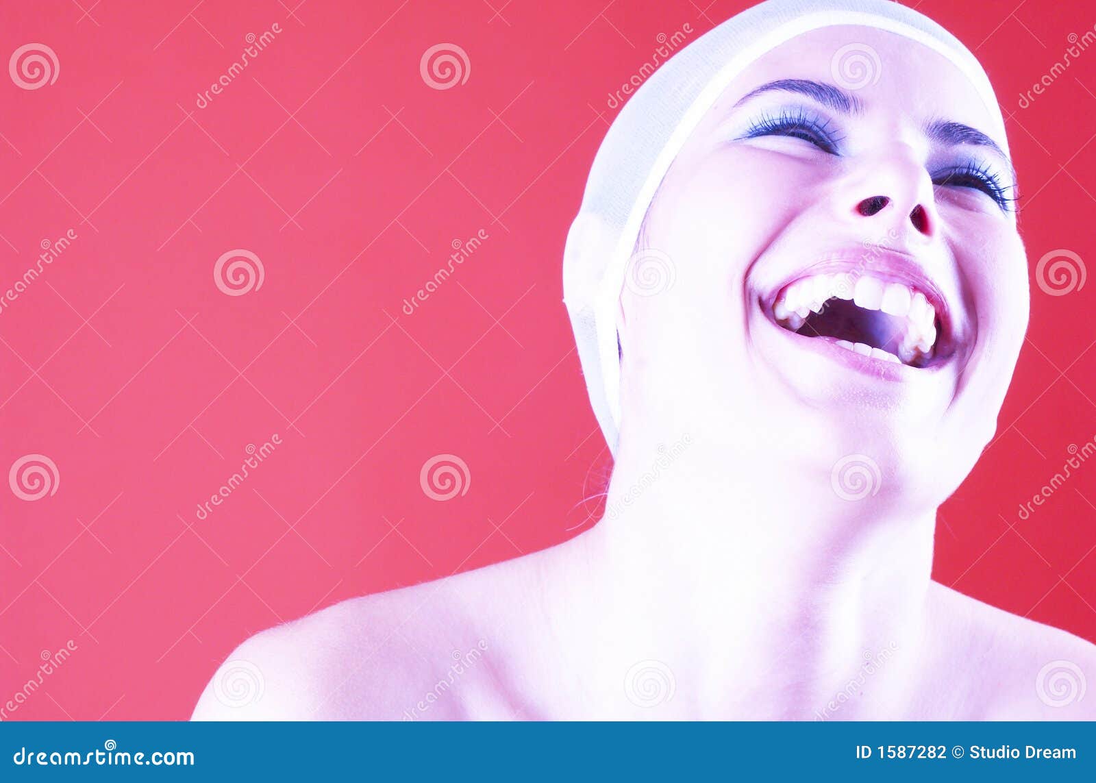 Radiant smiling woman. stock photo. Image of cheeky, cute - 1587282