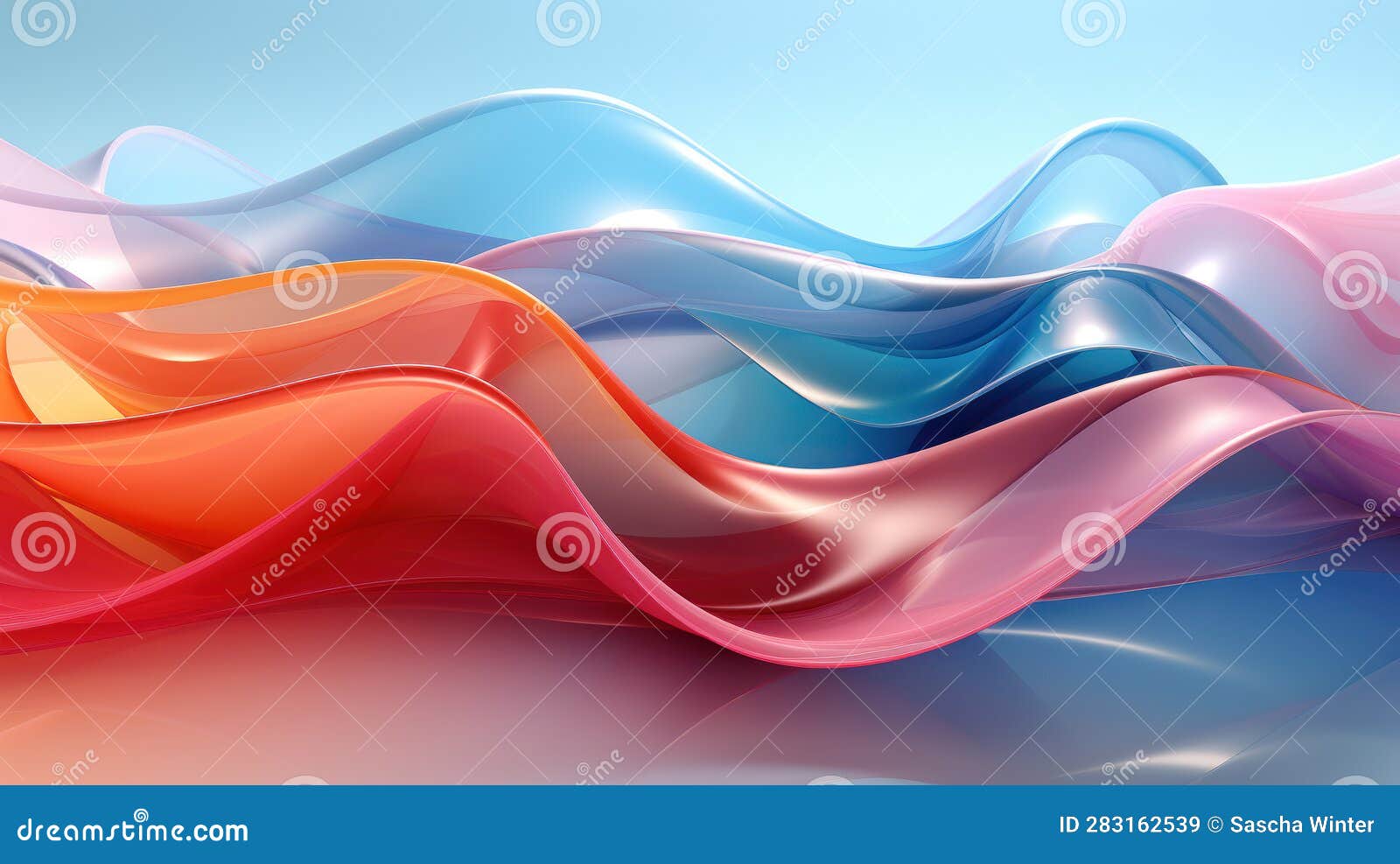 Radiant Spectrum: a 3D Render of Abstract Rainbow Lines with Bubbles ...