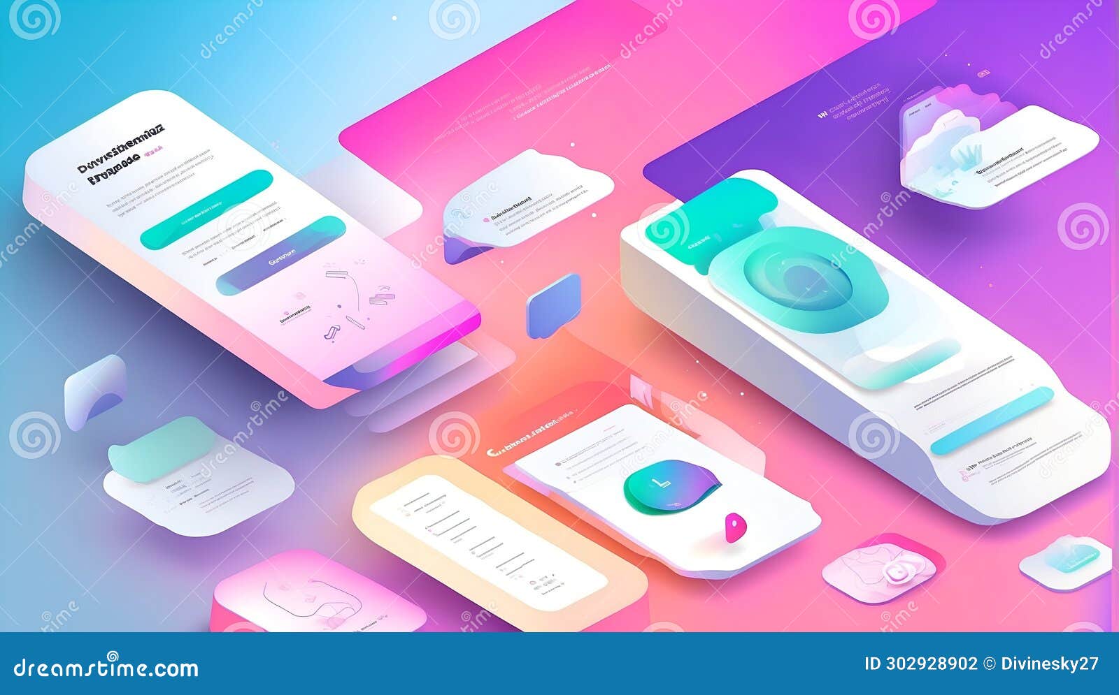 Radiant Spectrum: Elevating UX Landing Experiences. AI Generate Stock ... Radiant Spectrum: Elevating UX Landing Experiences. AI Generate Stock ...