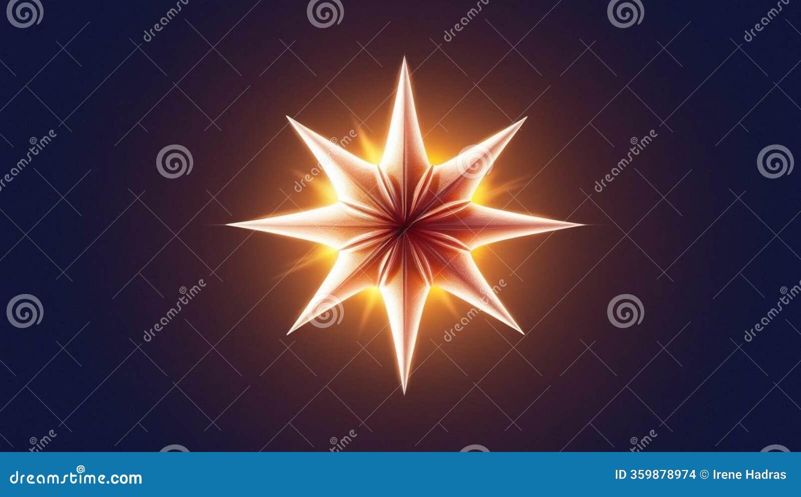 A Radiant Star-shaped Design with Sharp, Pointed Tips Emanates a Warm ...