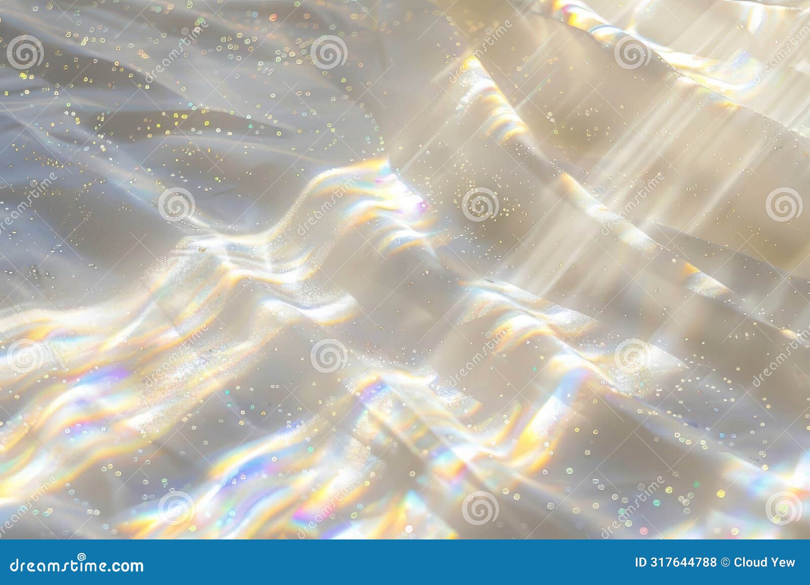 Radiant Sunlight Rays Shining Down on a Soft Transparent White Surface ...