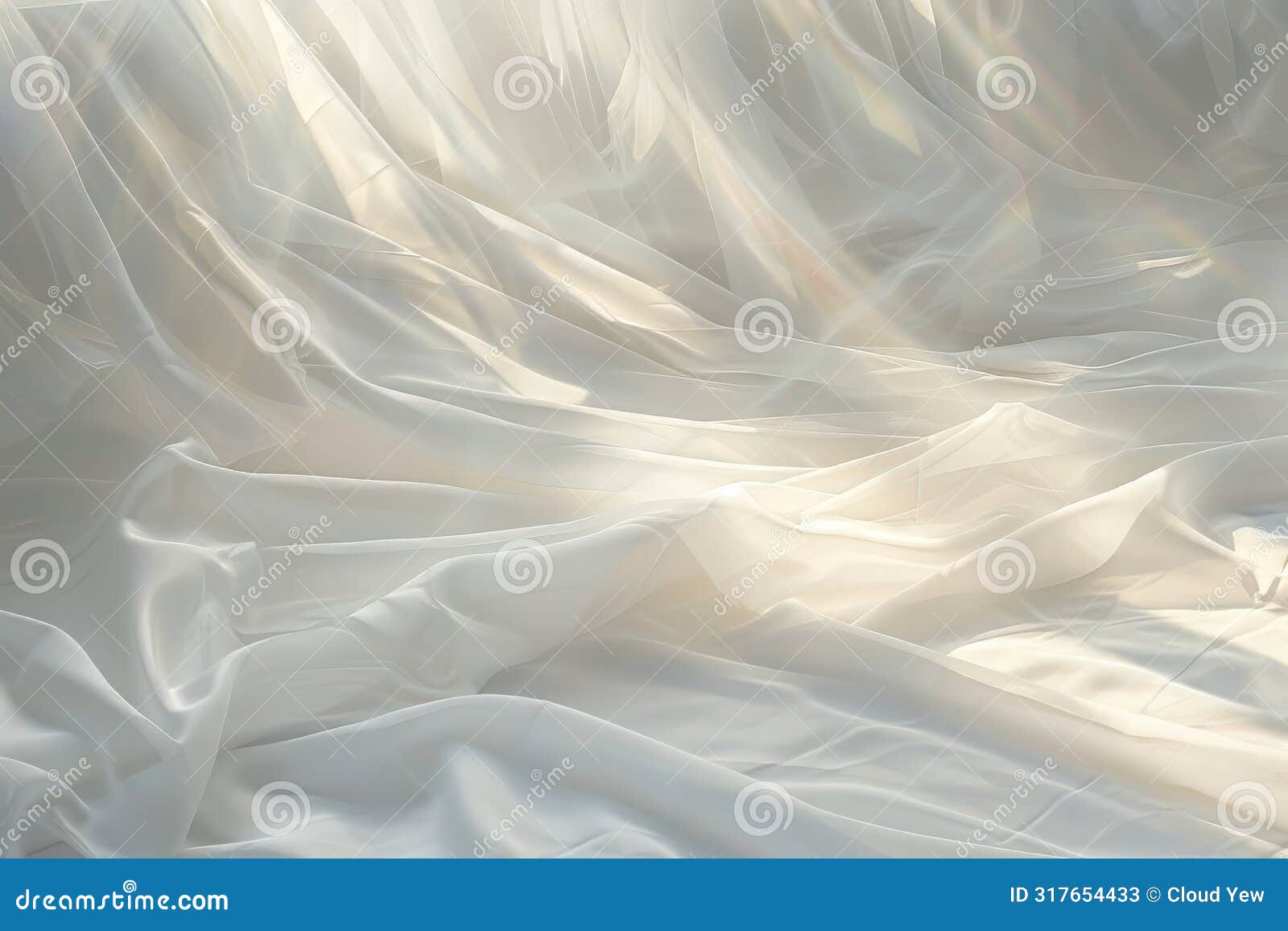 Radiant Sunlight Rays Shining Down on a Soft Transparent White Surface ...