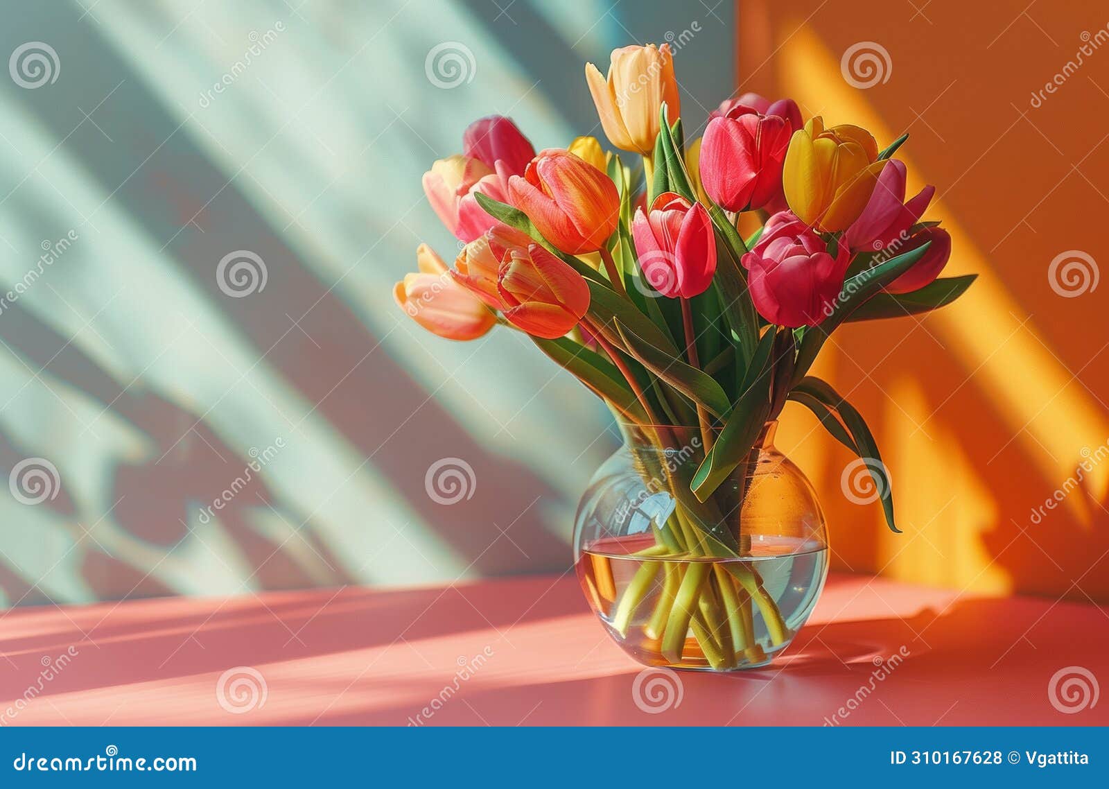 Radiant Tulips: A Burst Of Color To Brighten Your Day AI Generated ...