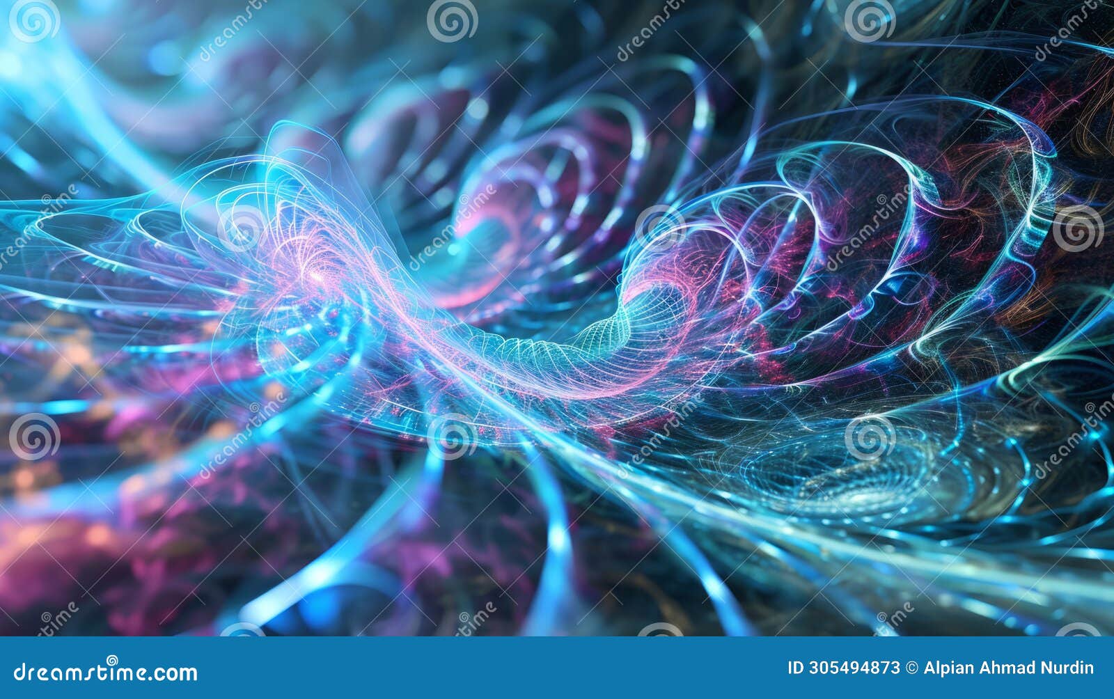 Radiant Wave Oscillations, Abstract Scalar Visuals, Generative Ai Stock ...