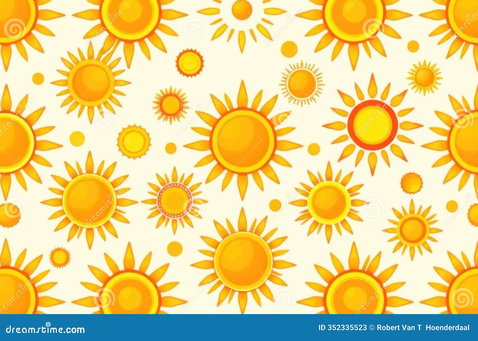 Radiant Yellow and Orange Suns Seamless Pattern at 30-12-2024 Stock ...