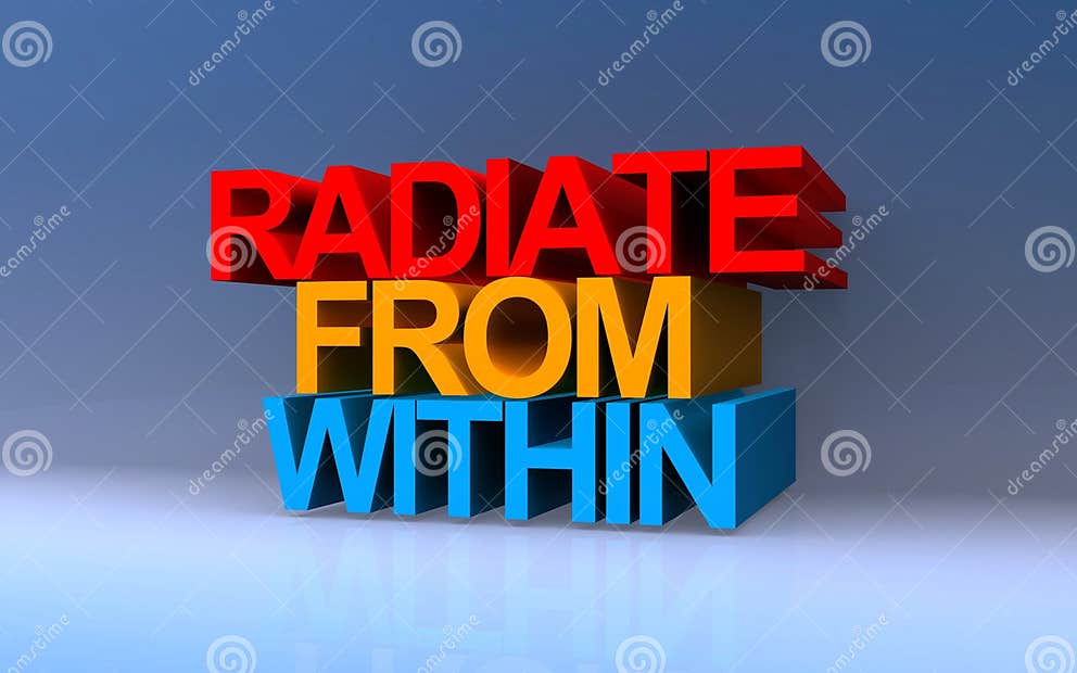 Radiate from within on Blue Stock Illustration - Illustration of center ...